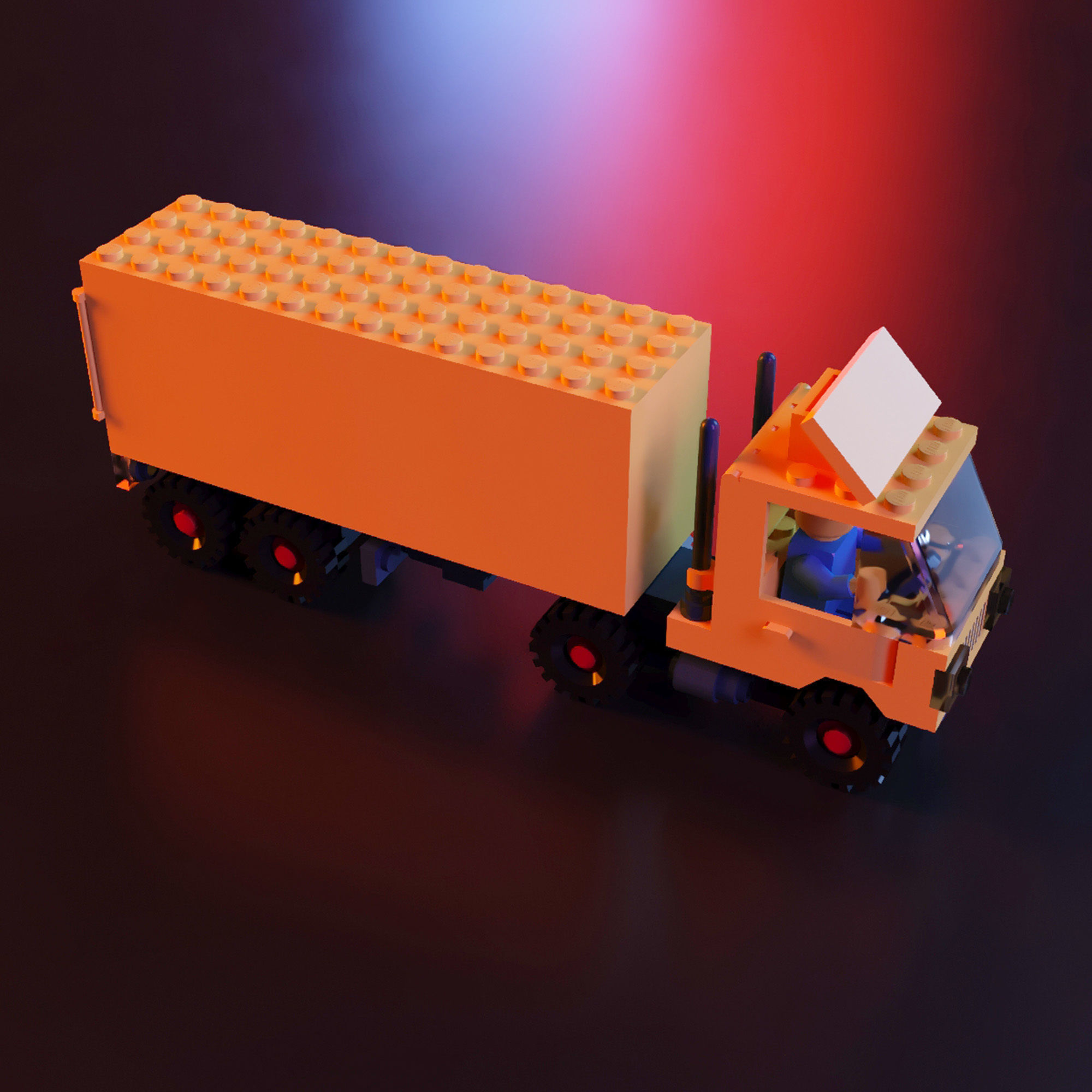Lego truck car stl 3D model 3D printable | CGTrader