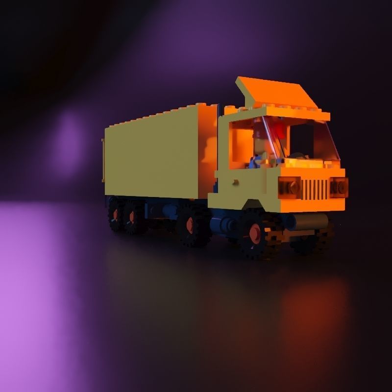 Lego truck car stl 3D model 3D printable | CGTrader