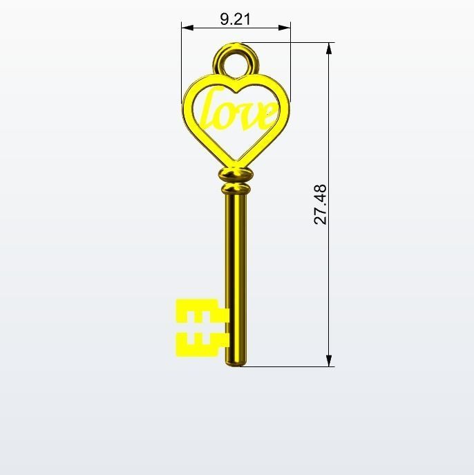 key 3D print model 3D model golden 3D model | CGTrader
