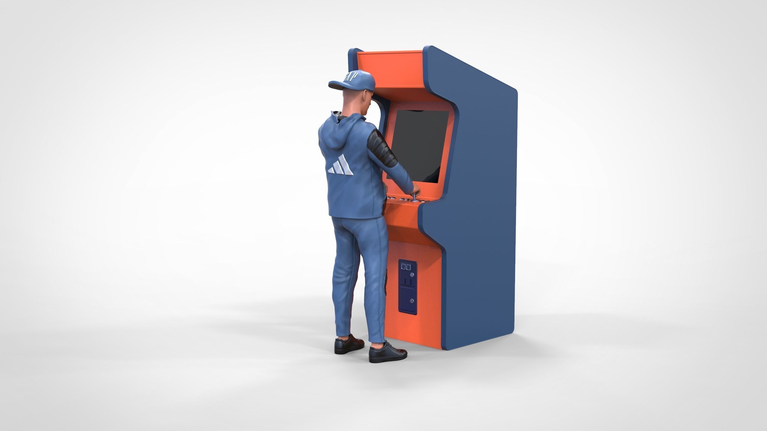 N1 Man playing arcade game 3D model 3D printable | CGTrader