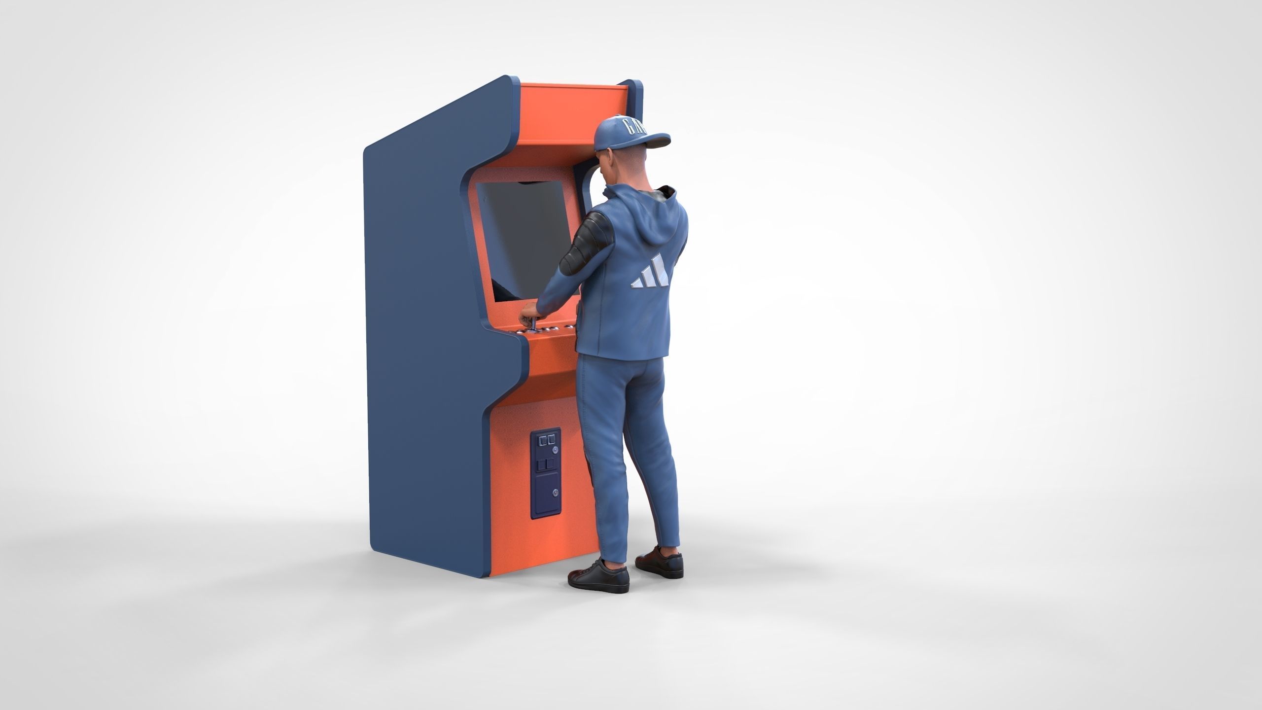 N1 Man playing arcade game 3D model 3D printable | CGTrader