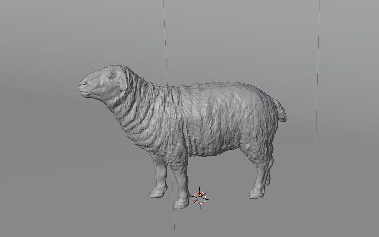 Sheep realistic for printing diorama - looking up 3D model 3D printable ...