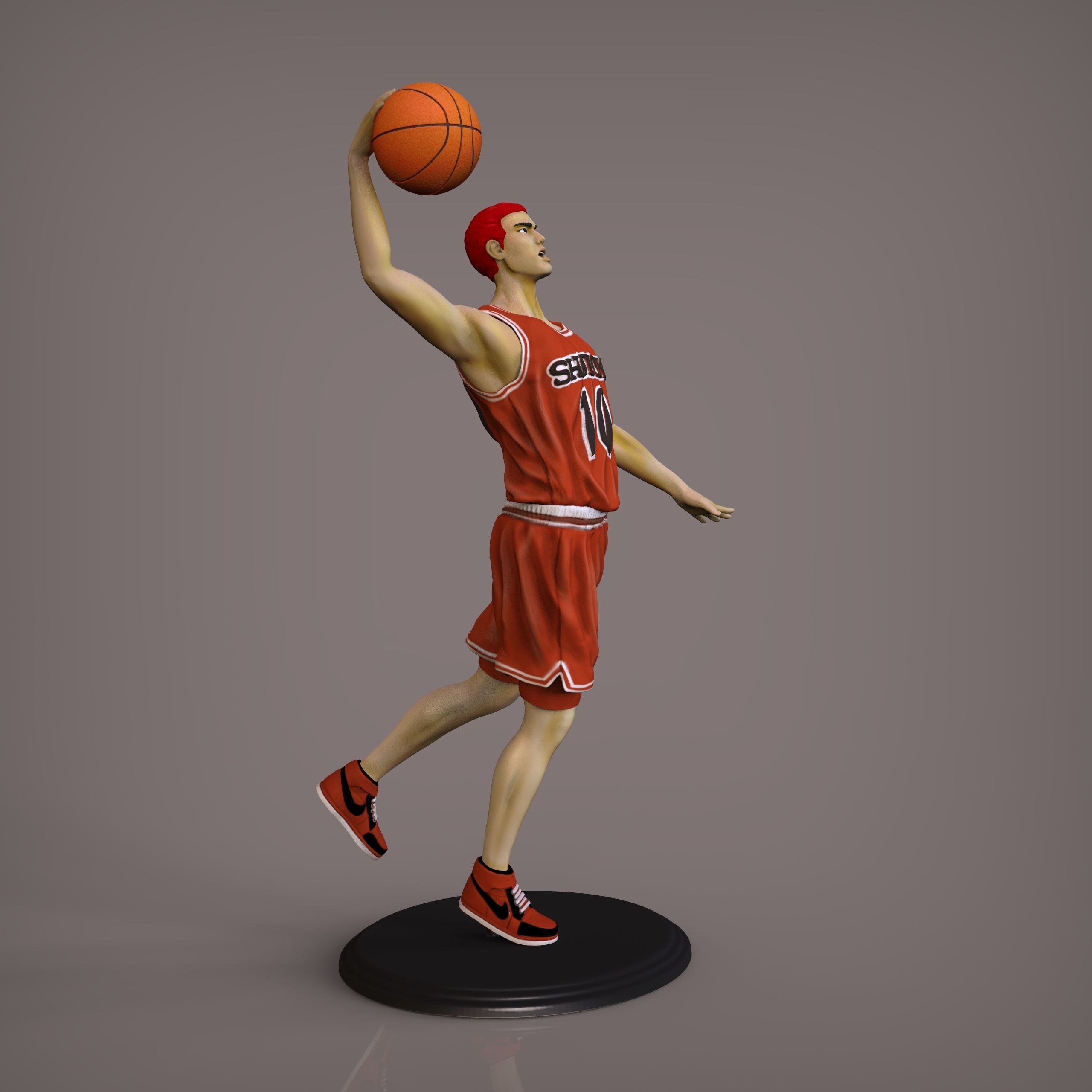 Hanamichi Sakuragi Figure manga anime Slam Dunk 3D model 3D printable ...
