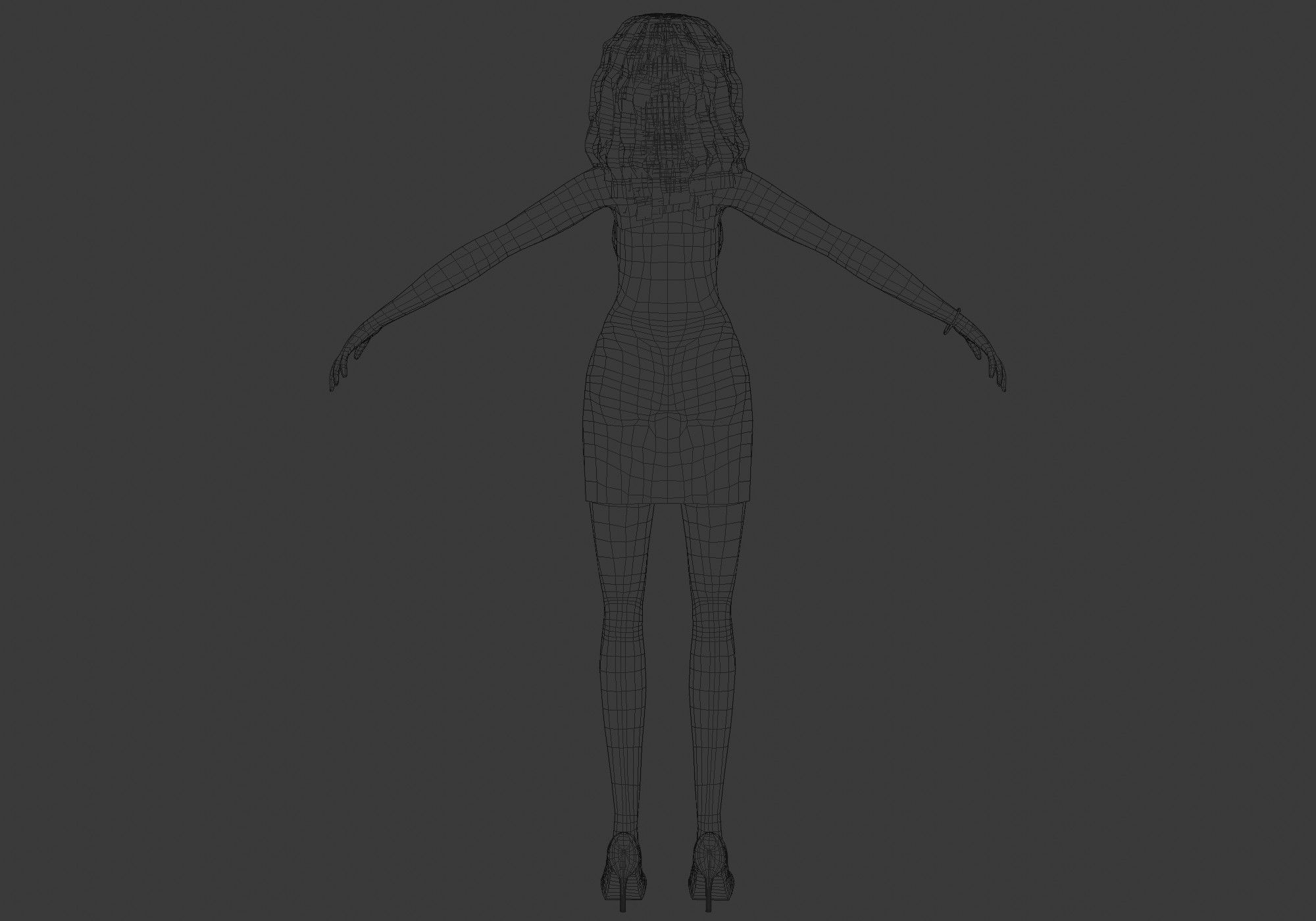 stylized party woman 3D model | CGTrader