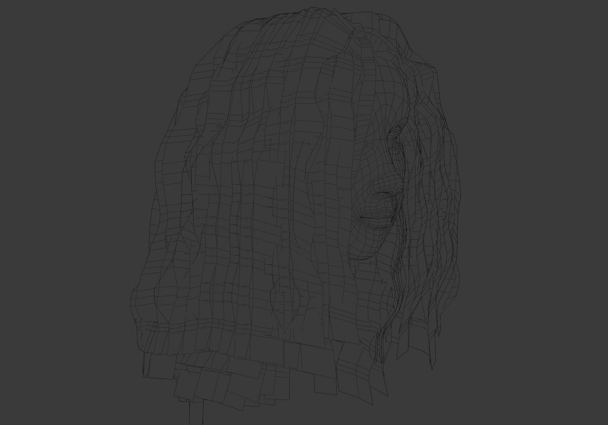 curly brown hair 3D model | CGTrader