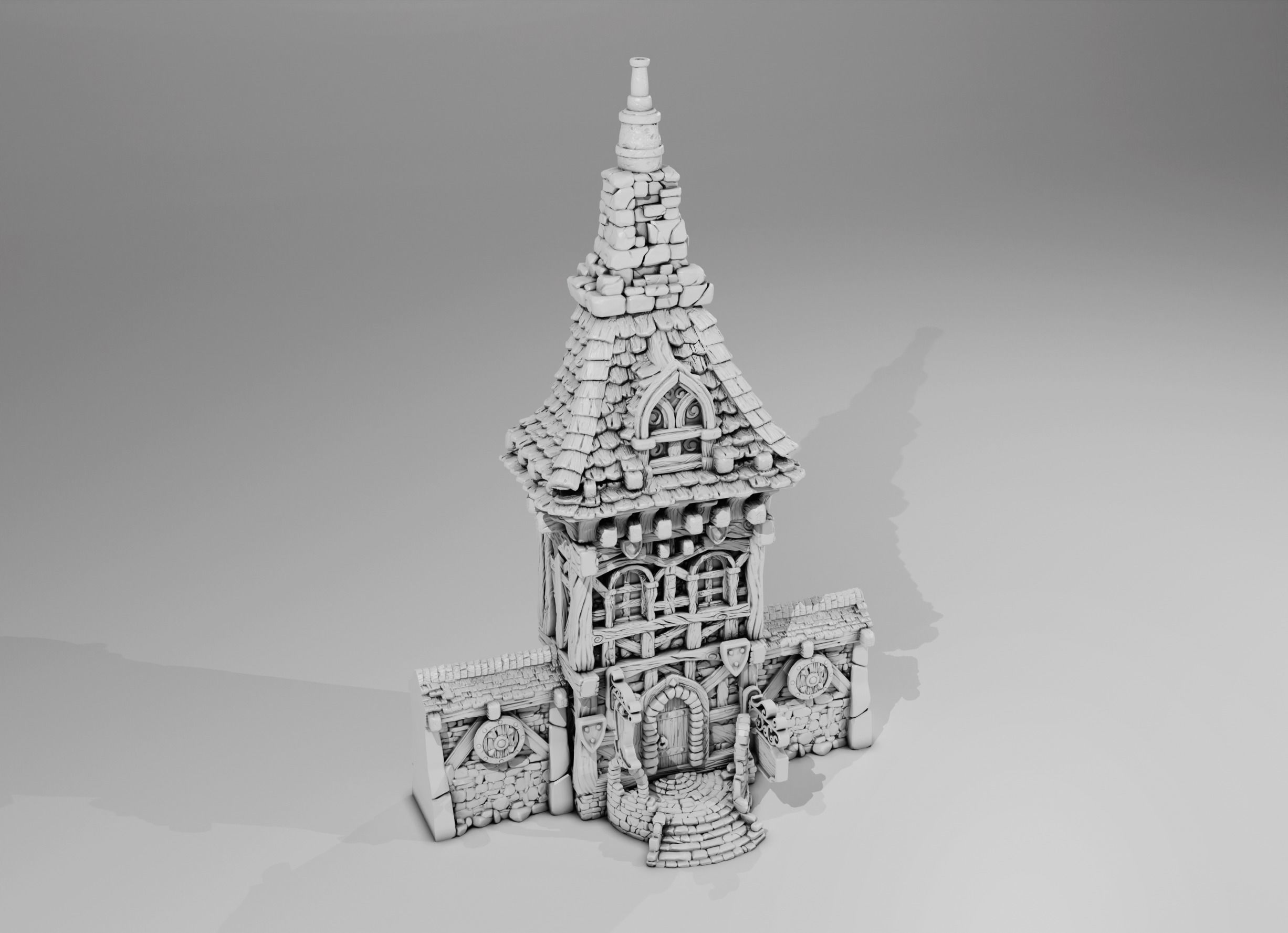 Medieval architecture - modular system 3D model 3D printable | CGTrader