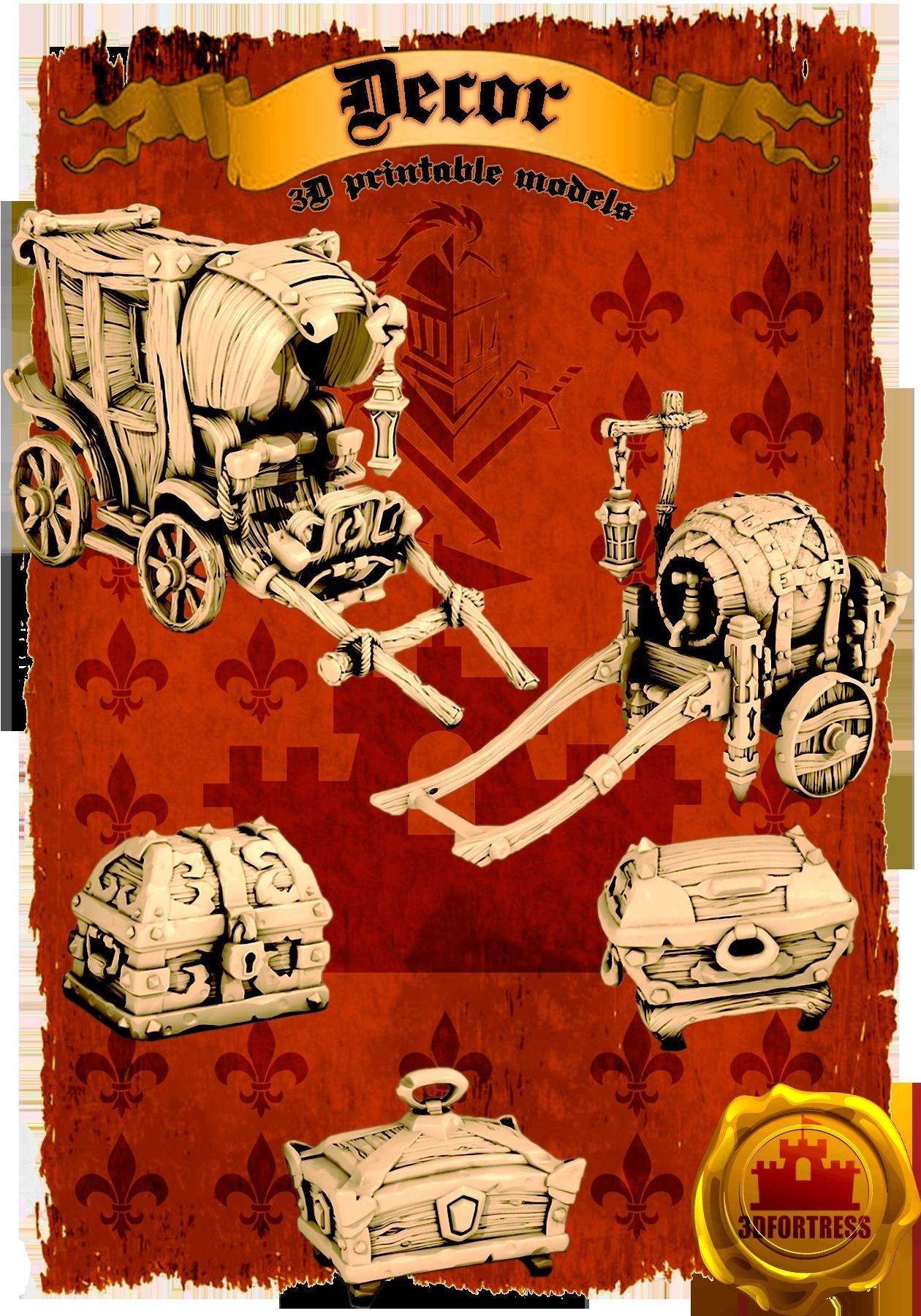 Medieval architecture - modular system 3D model 3D printable | CGTrader