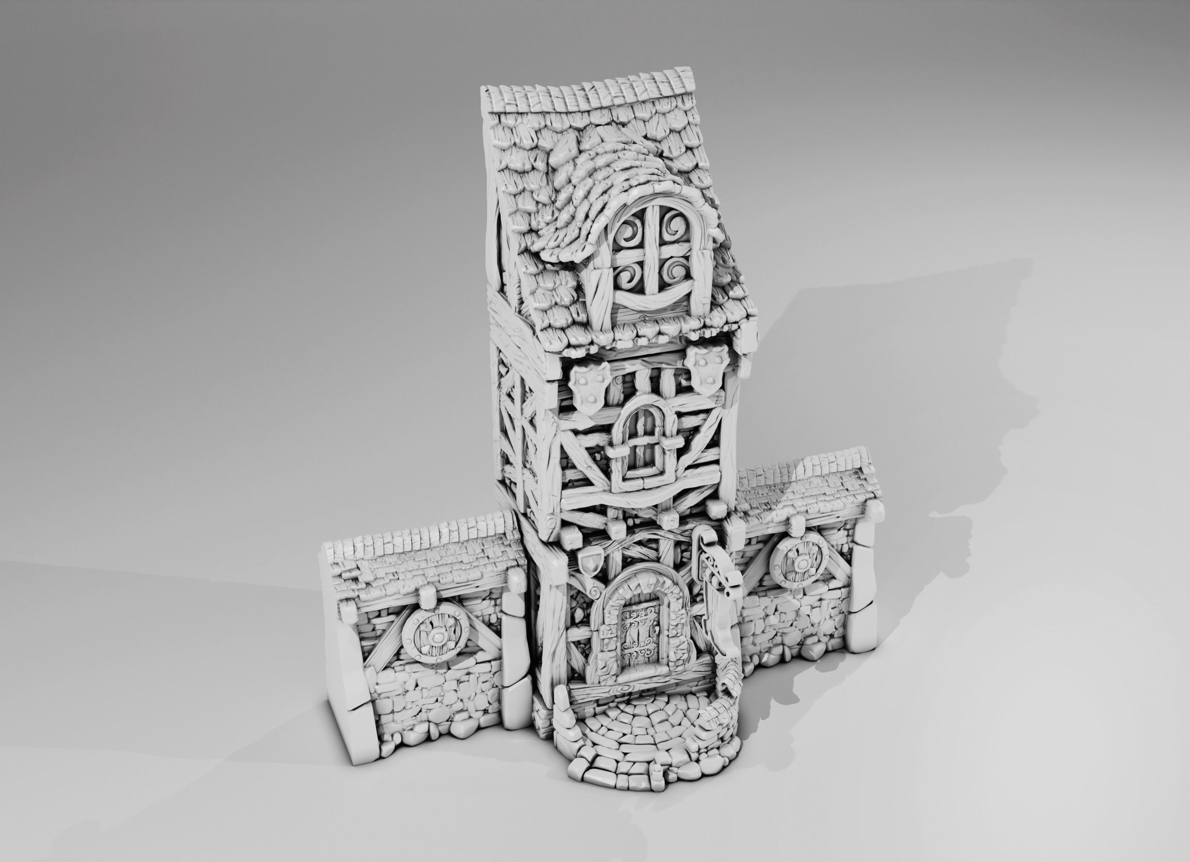 Medieval architecture - modular system 3D model 3D printable | CGTrader