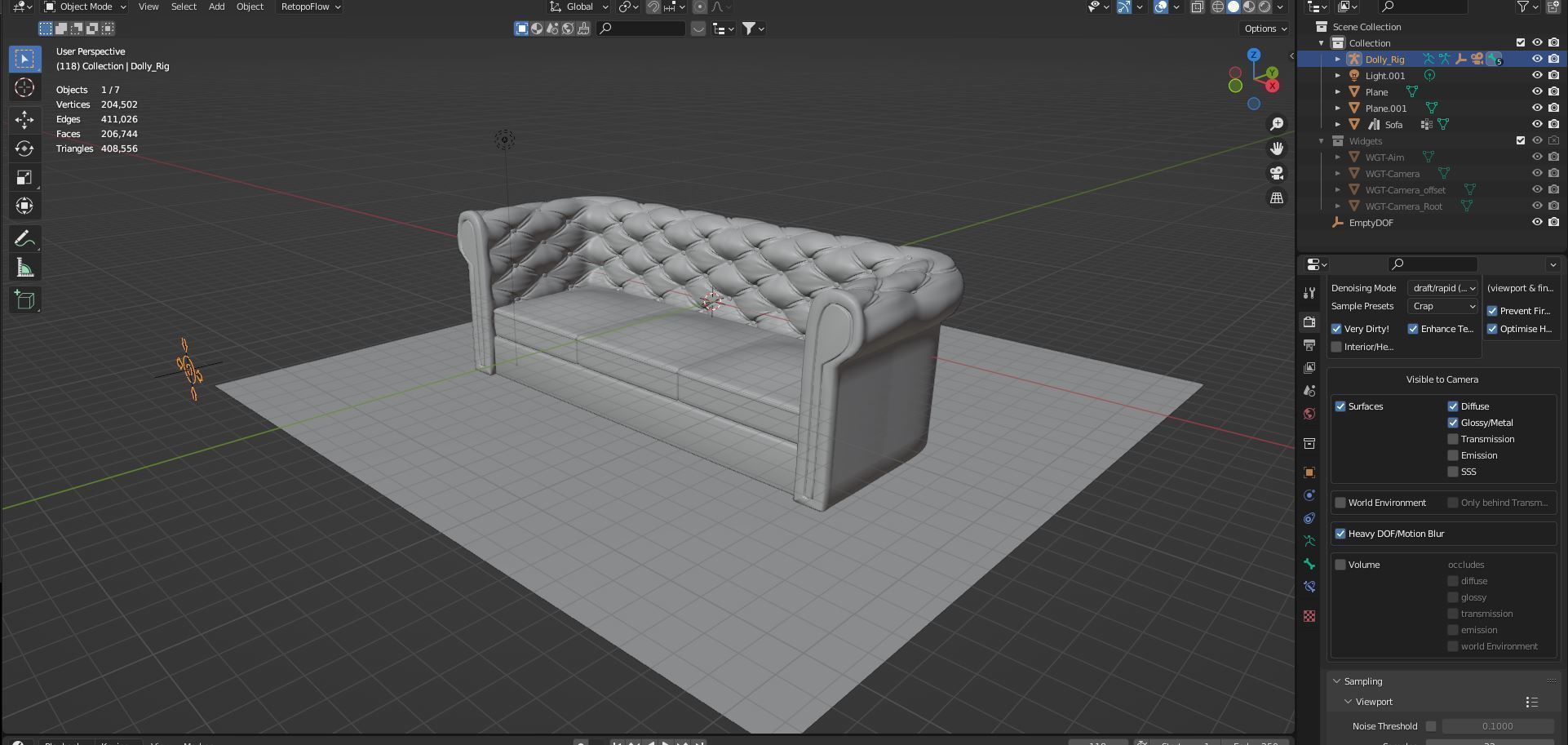 Sofa High and low Res 3D model | CGTrader