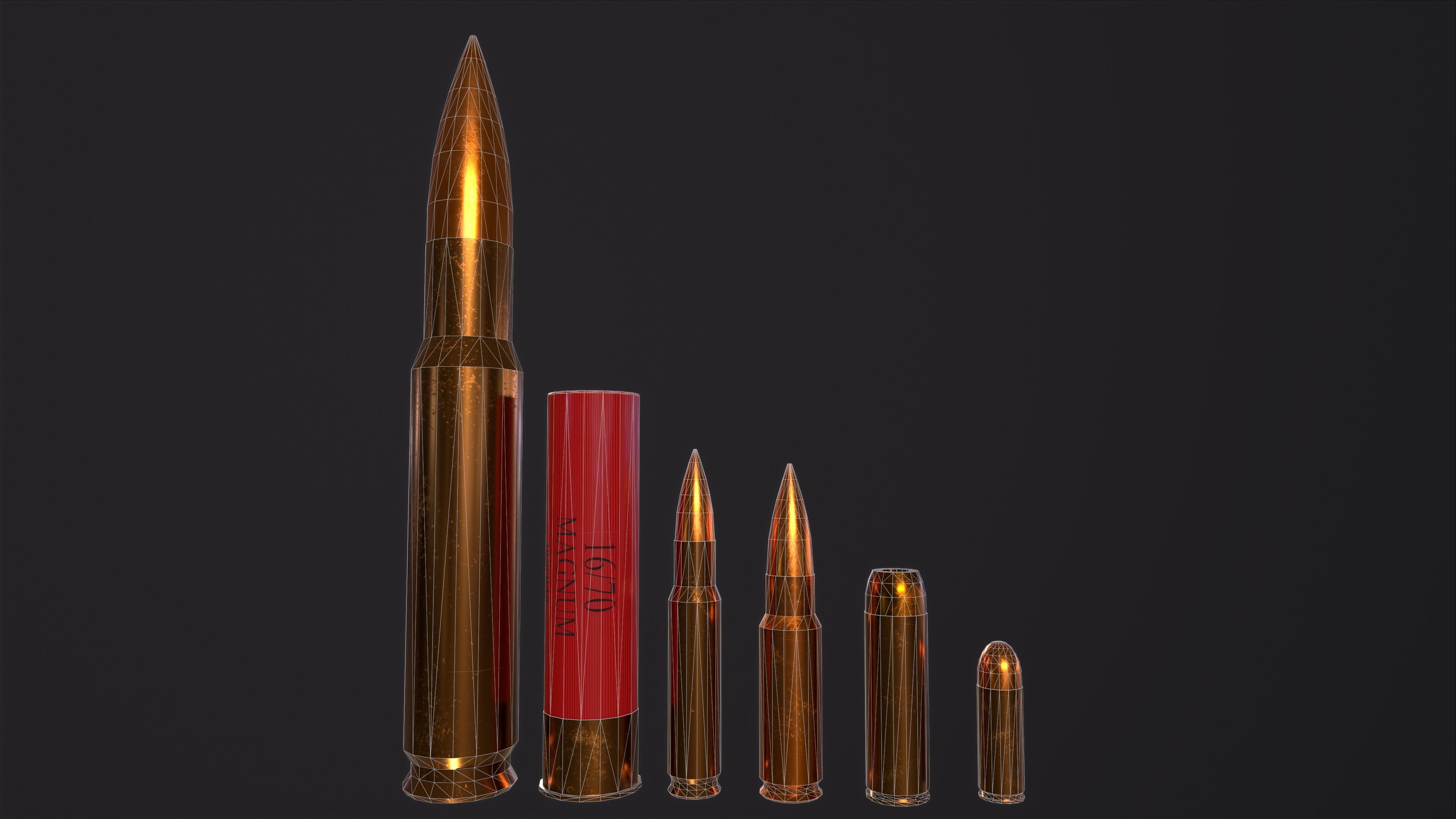 3D model Small pack of common bullets VR / AR / low-poly | CGTrader