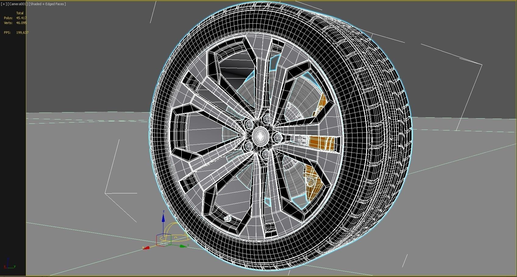 wheel Rim Tire 2 3D model | CGTrader
