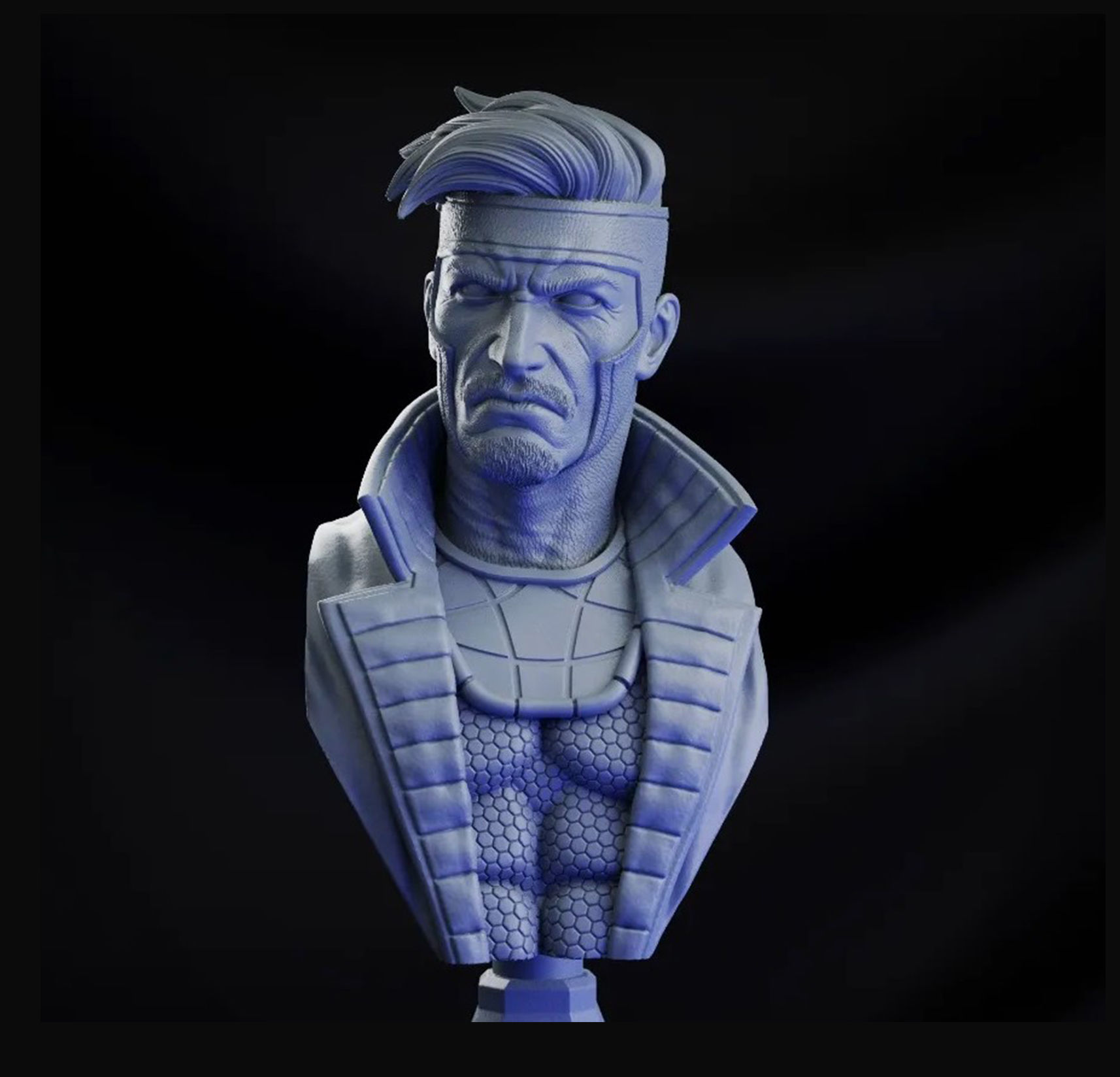 GAMBIT X- MEN BUST 3D model 3D printable | CGTrader