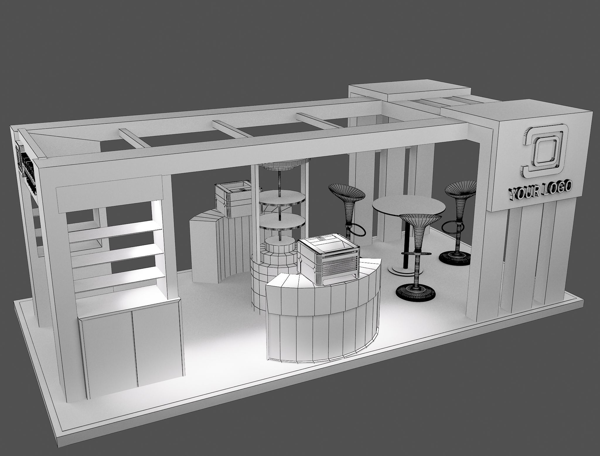 Booth Exhibition Stand a472b 3D model | CGTrader