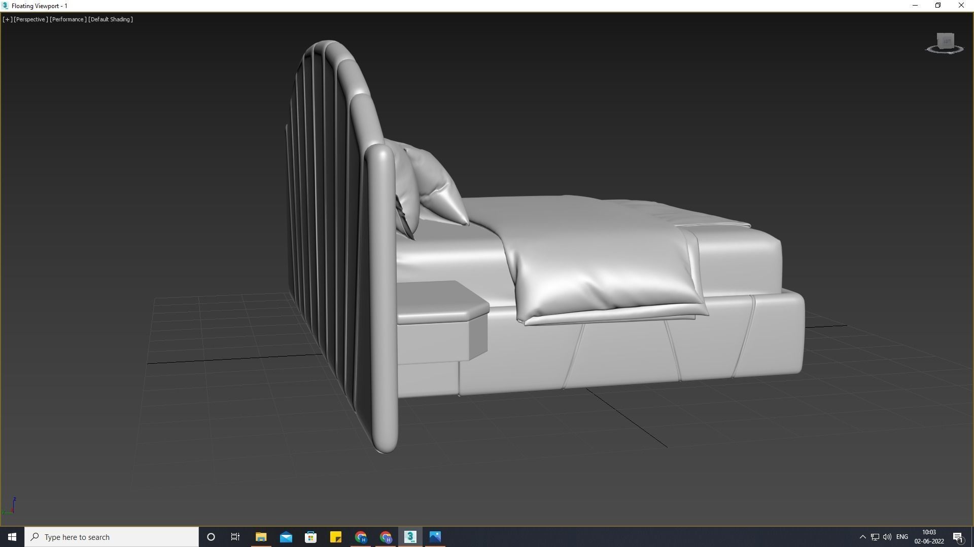 Bed with Bed Back 3D model | CGTrader