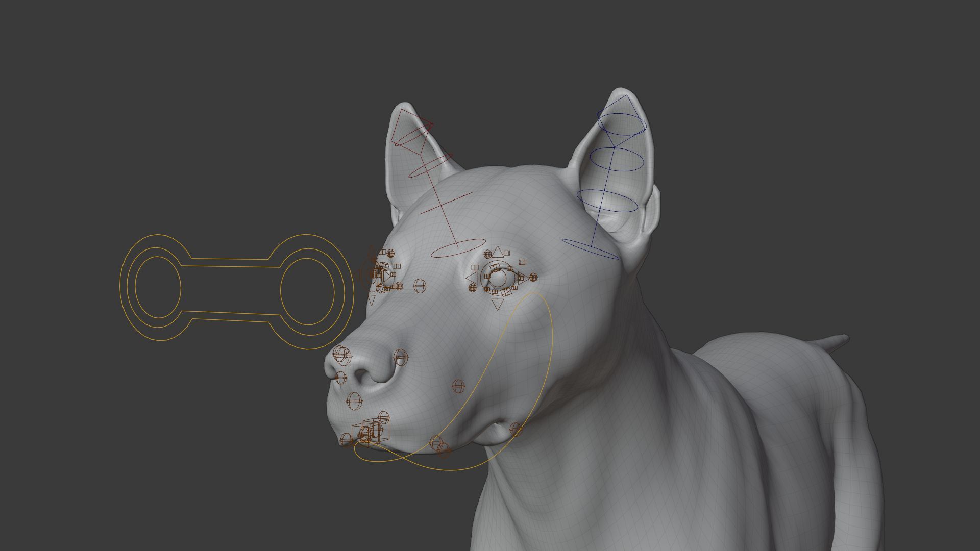 Four-Eyed Dog Animated VFX Grace 3D model animated rigged | CGTrader