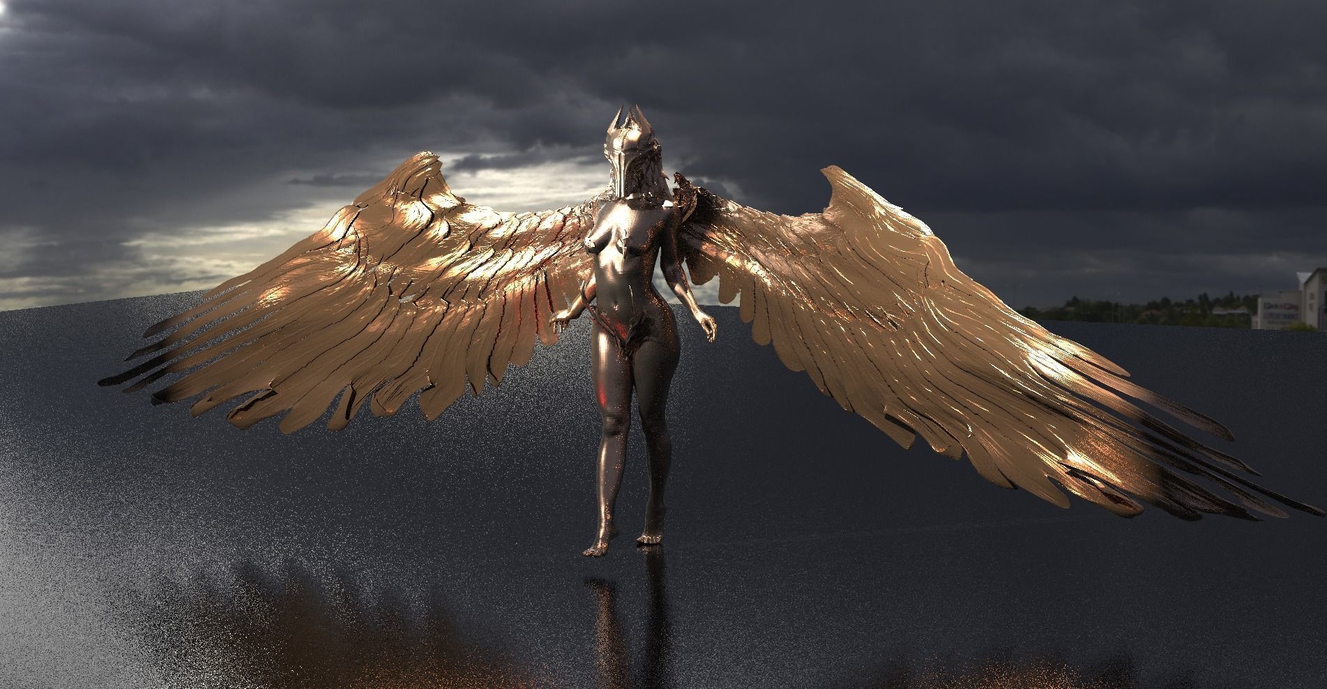 Arch Valkyrie statue 7 3D model | CGTrader