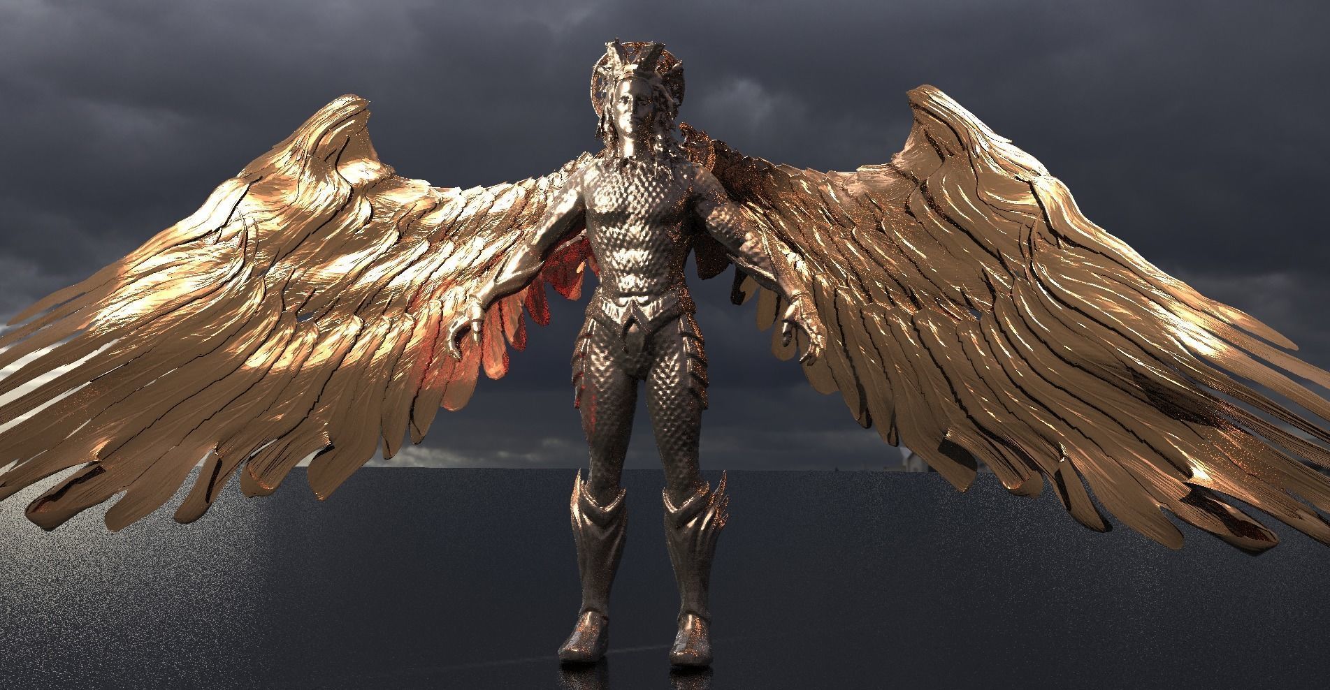 Arch Valkyrie statue 8 3D model | CGTrader