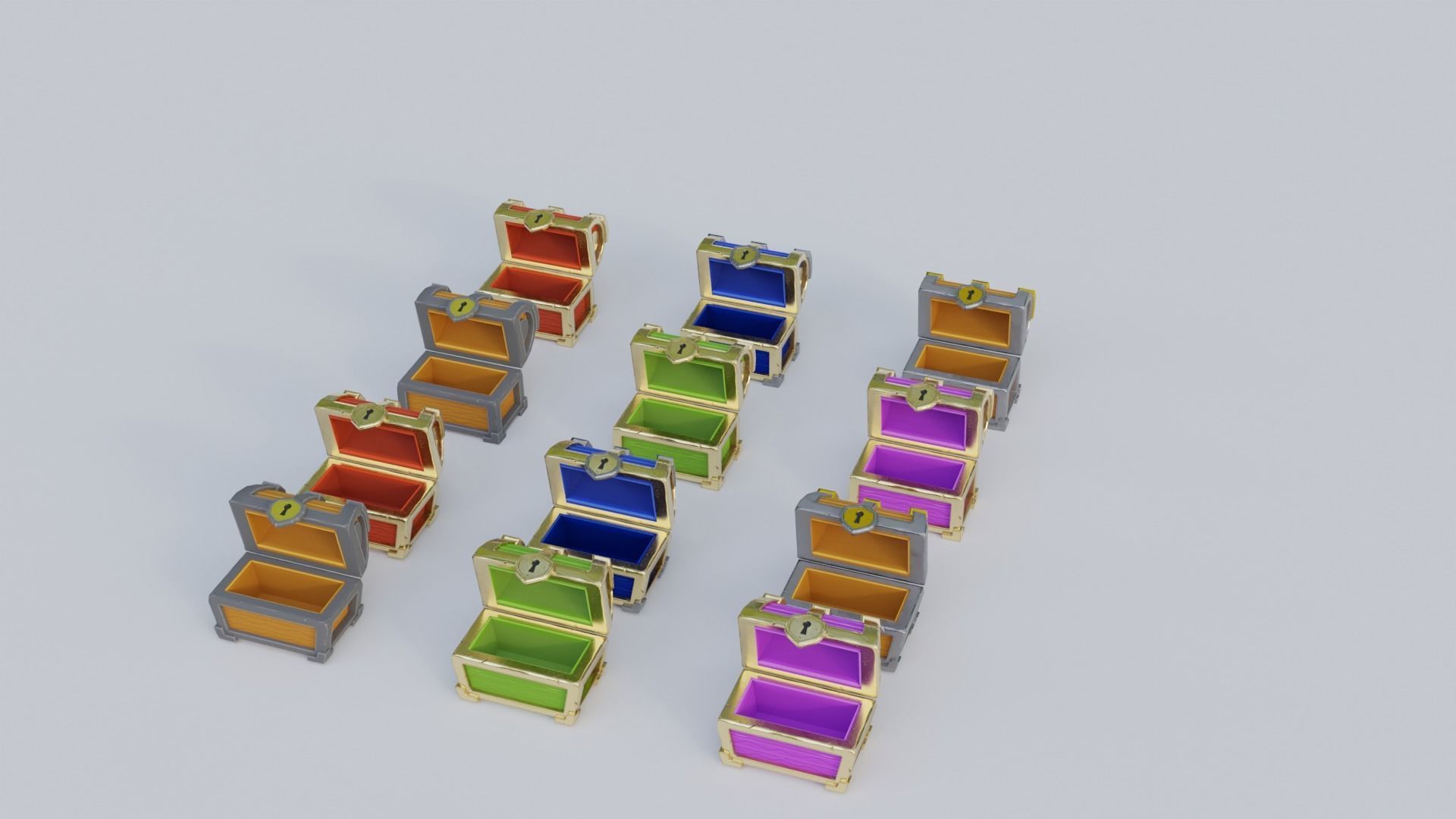3D model Treasure Chests and Animation VR / AR / low-poly | CGTrader