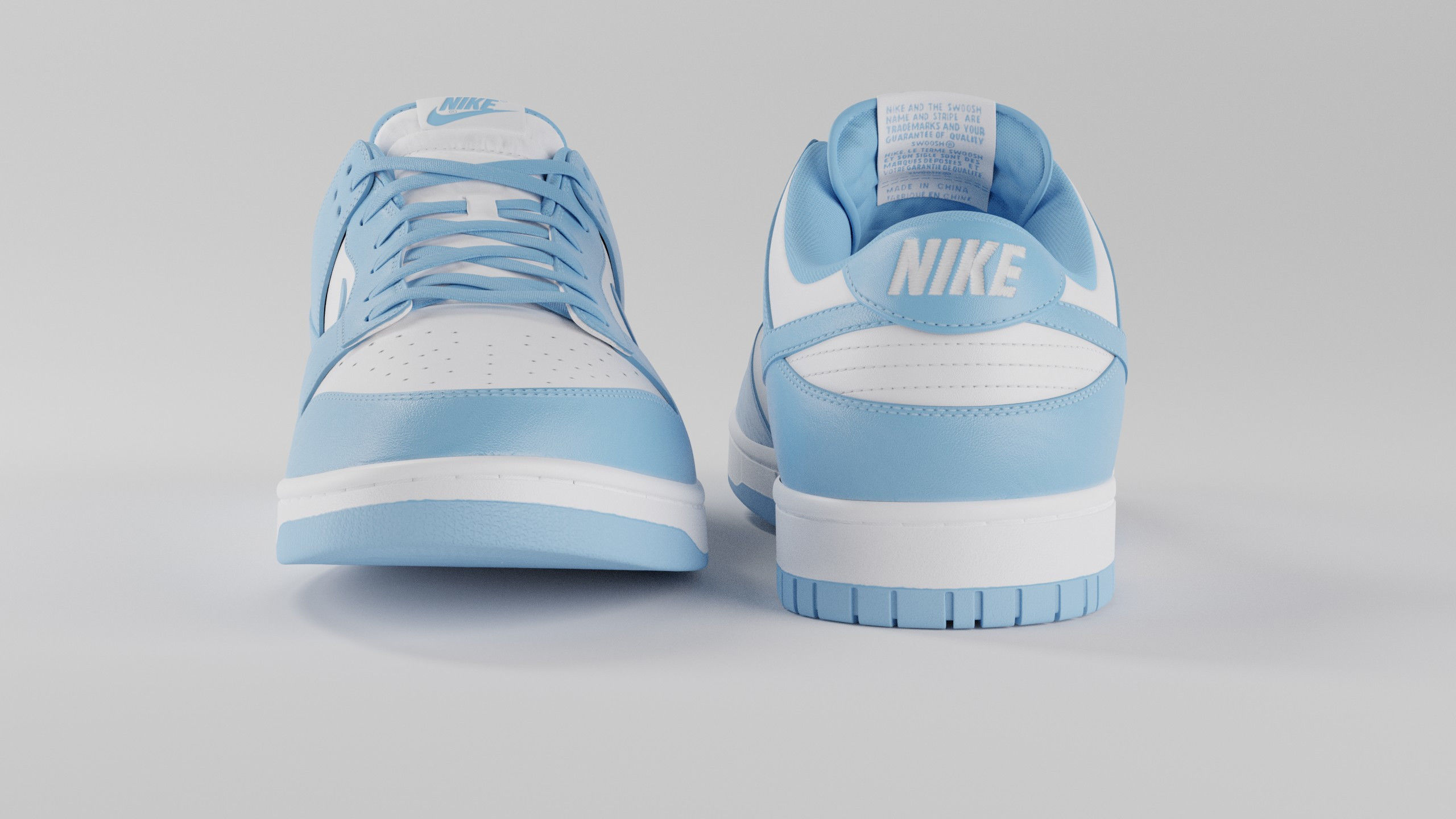 3D model Nike Dunk Low UNC VR / AR / low-poly | CGTrader