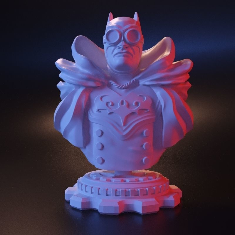 Batman bust Superhero bust stl 3D model 3D printable | CGTrader