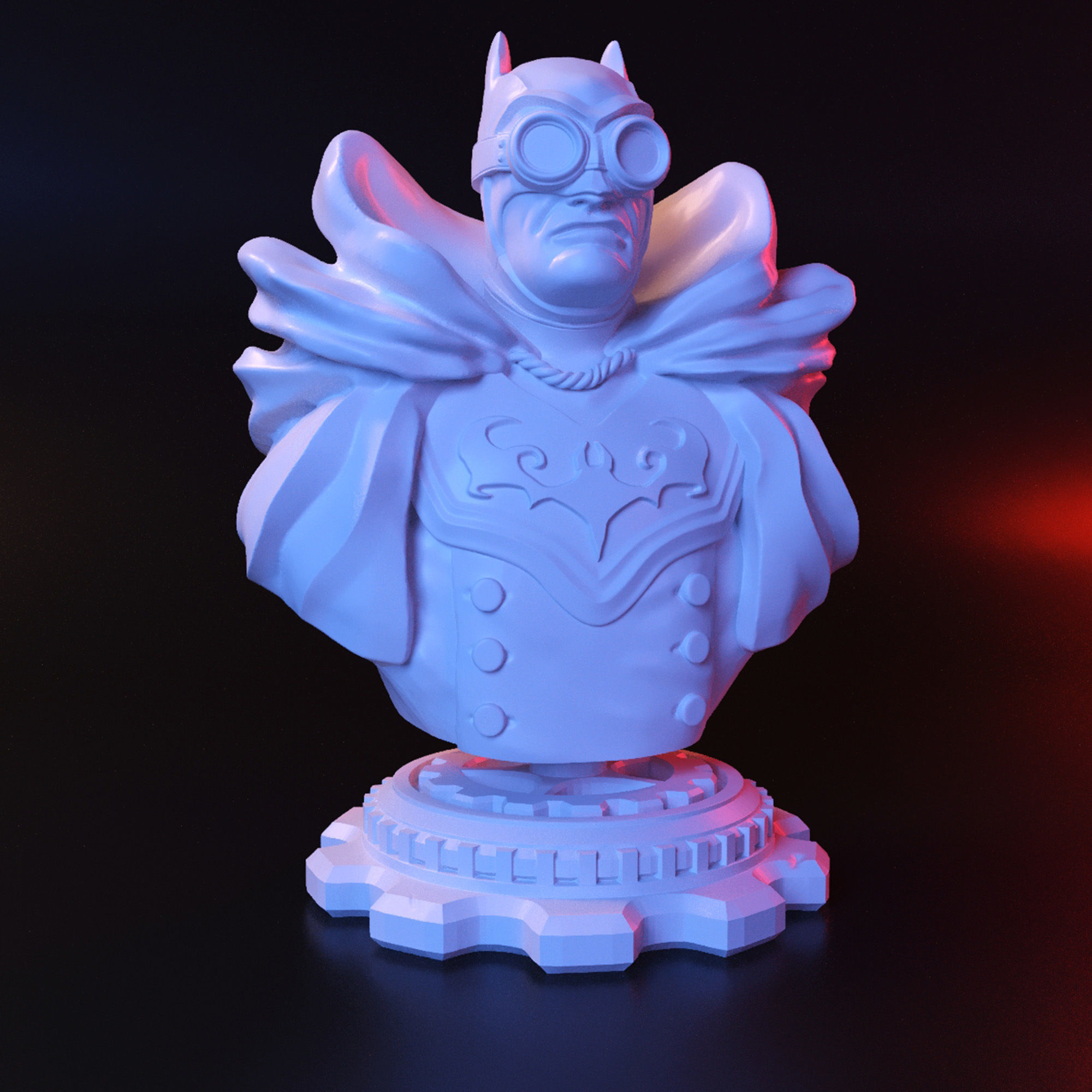 Batman bust Superhero bust stl 3D model 3D printable | CGTrader