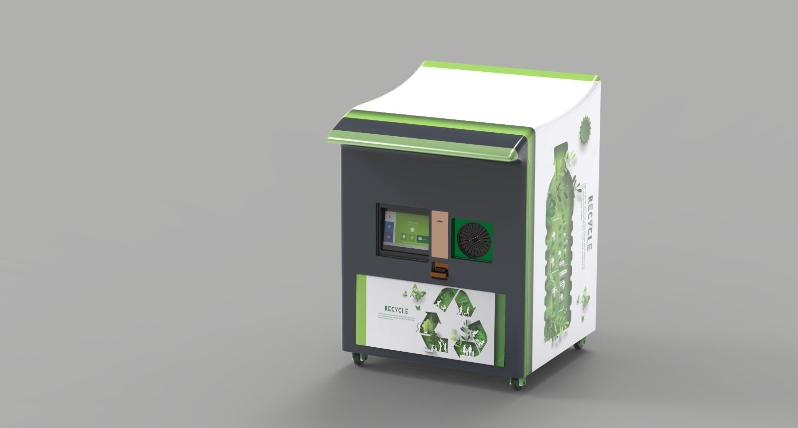 Recycling Machine For glass and plastic and aluminum cans 3D model ...