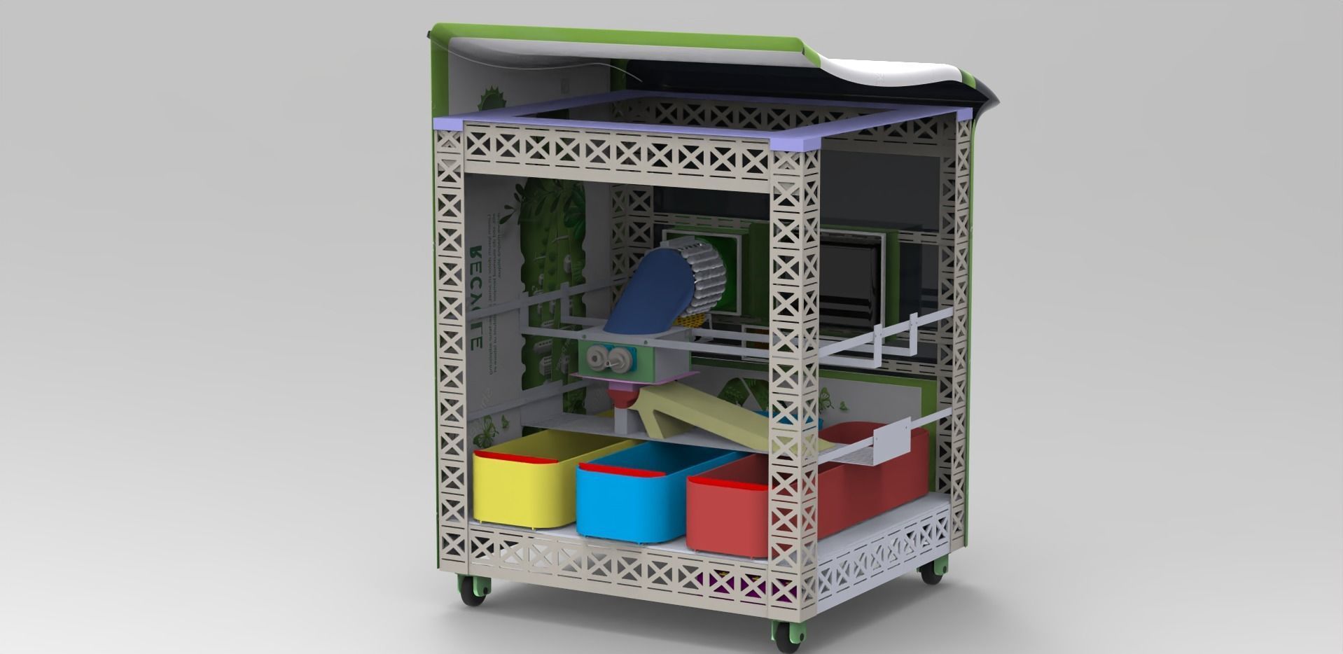 Recycling Machine For glass and plastic and aluminum cans 3D model ...