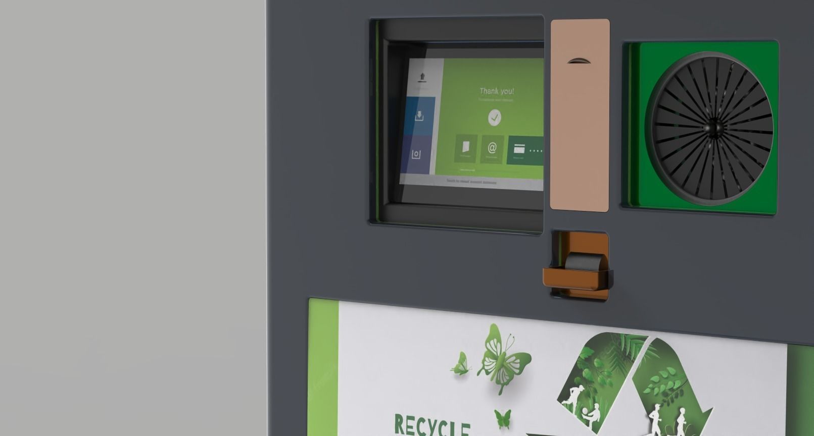 Recycling Machine For glass and plastic and aluminum cans 3D model ...