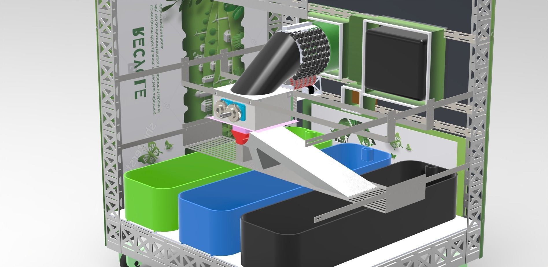 Recycling Machine For glass and plastic and aluminum cans 3D model ...