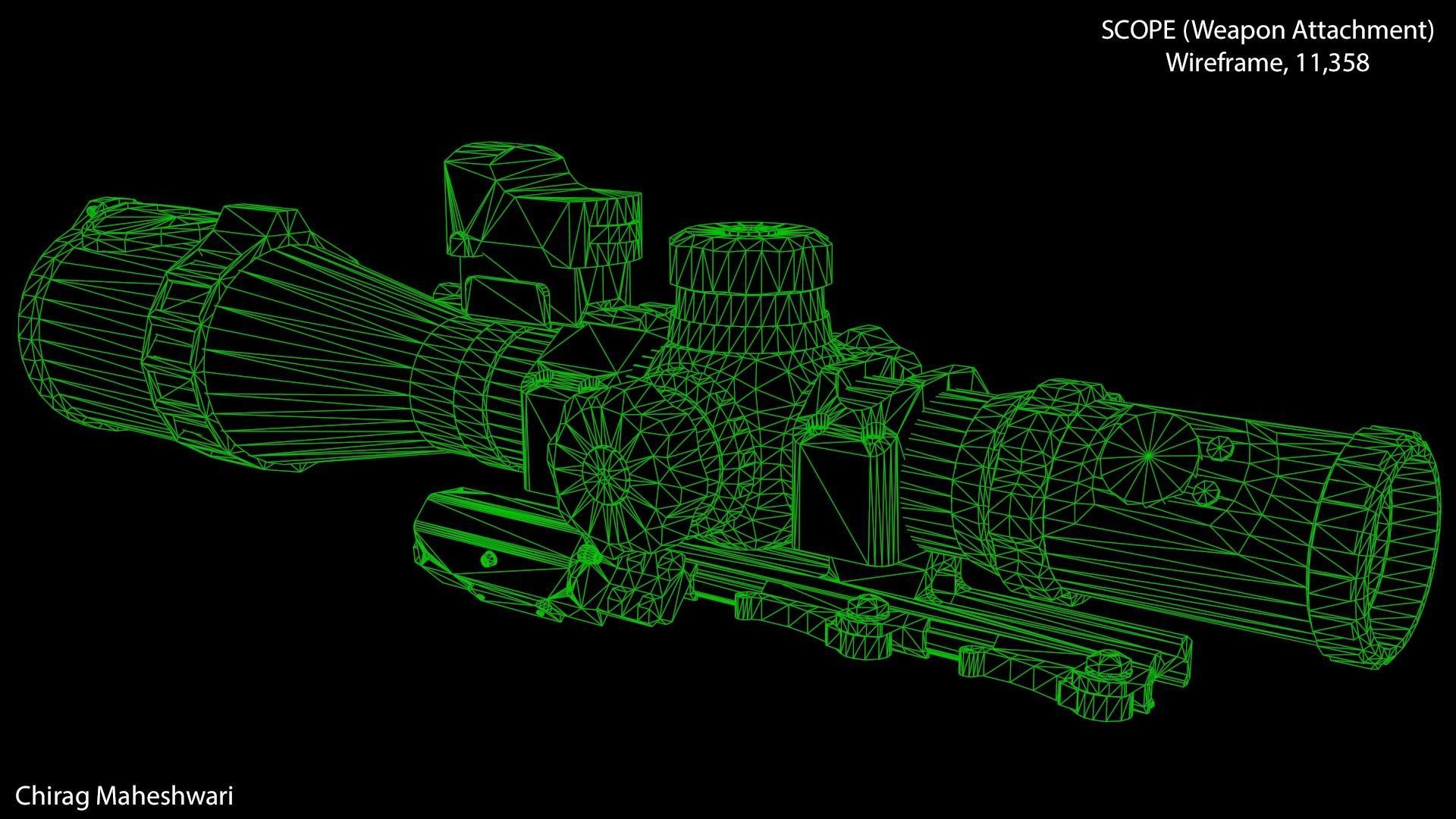 3D model SCOPE Game Ready Asset with 3 different skins VR / AR / low ...
