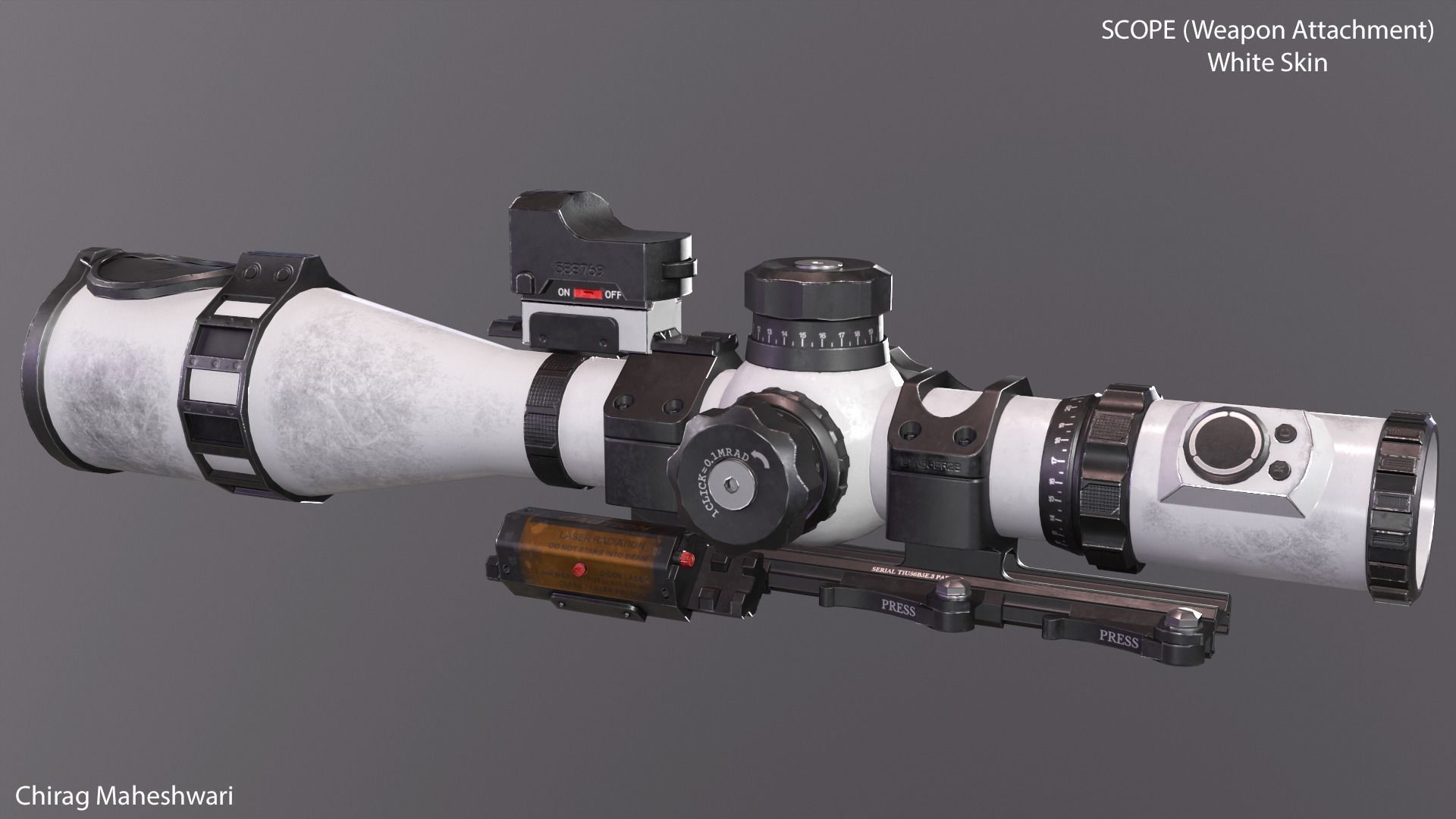 3D model SCOPE Game Ready Asset with 3 different skins VR / AR / low ...