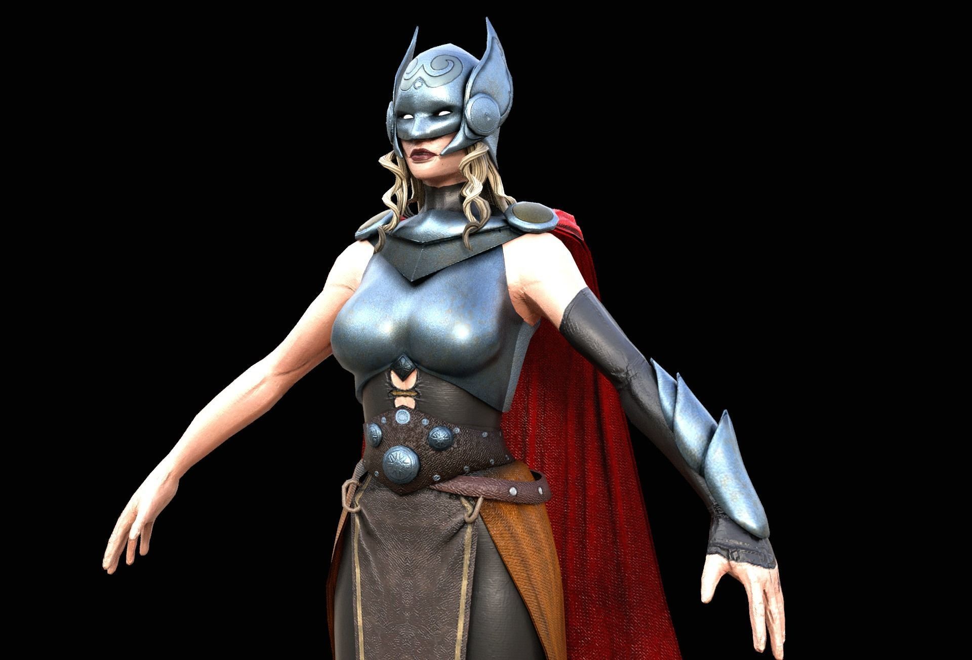 Jane Foster Thor 3D model rigged | CGTrader