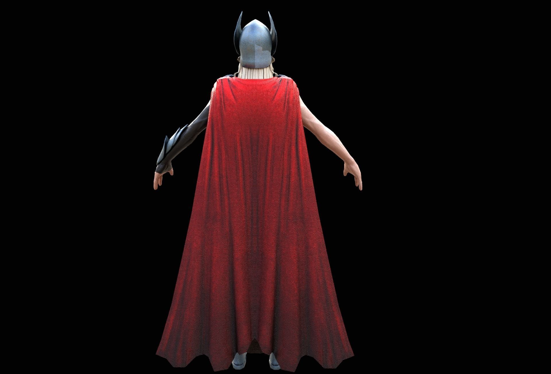 Jane Foster Thor 3D model rigged | CGTrader