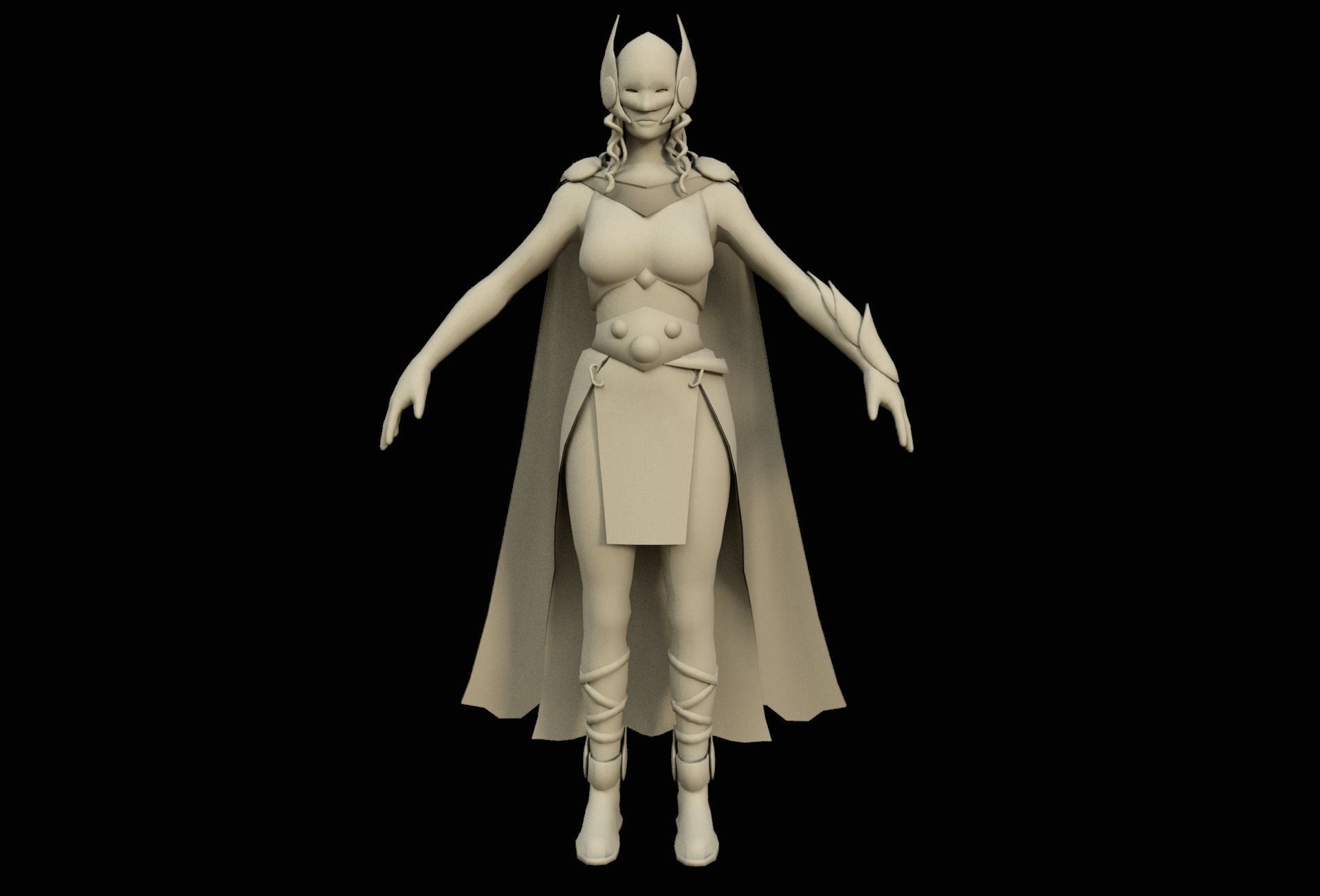 Jane Foster Thor 3D model rigged | CGTrader