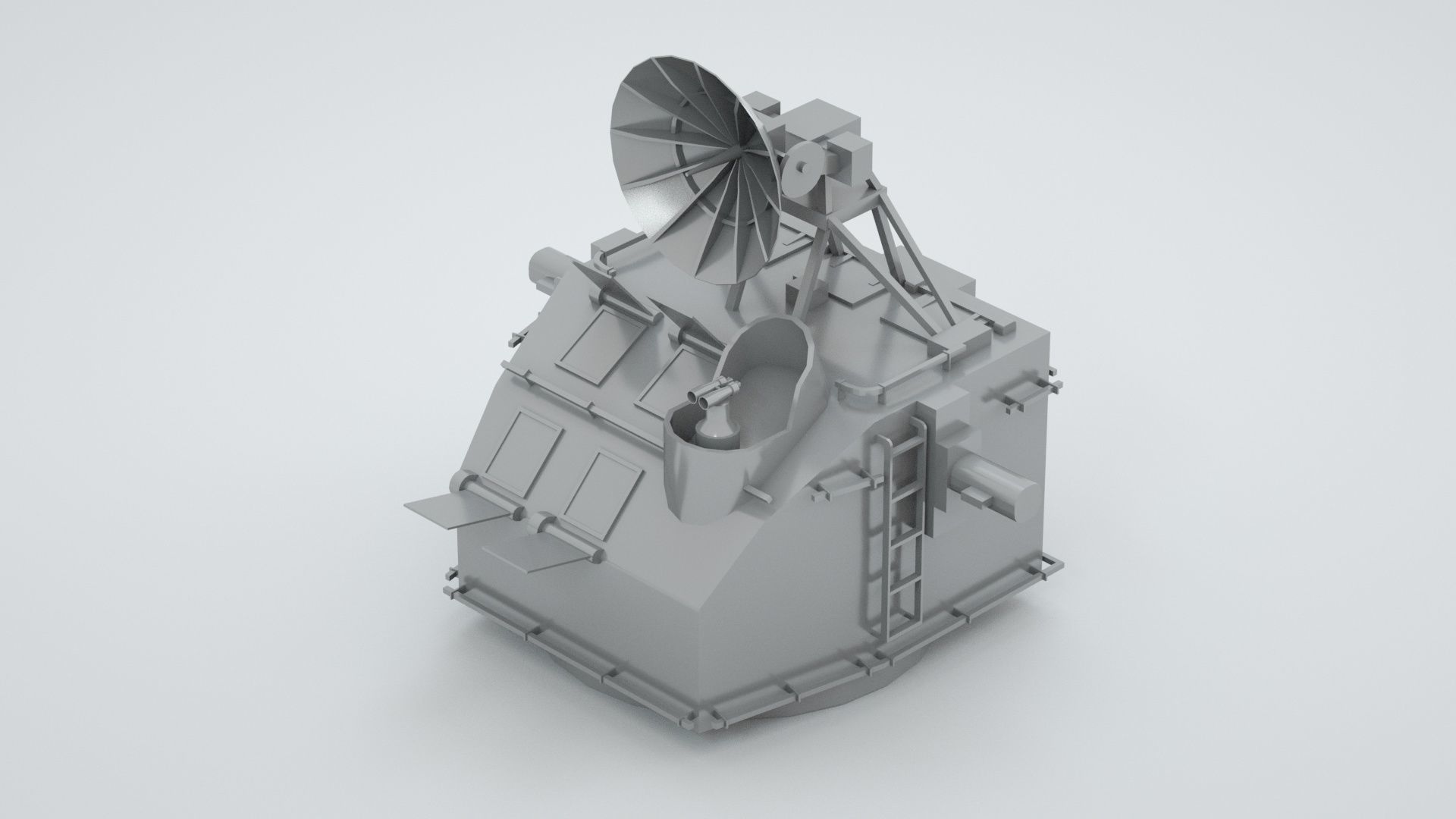 Naval Mk37 Fire Control Director System Mk9 Mod1 Mk25 Antenna 3D model ...