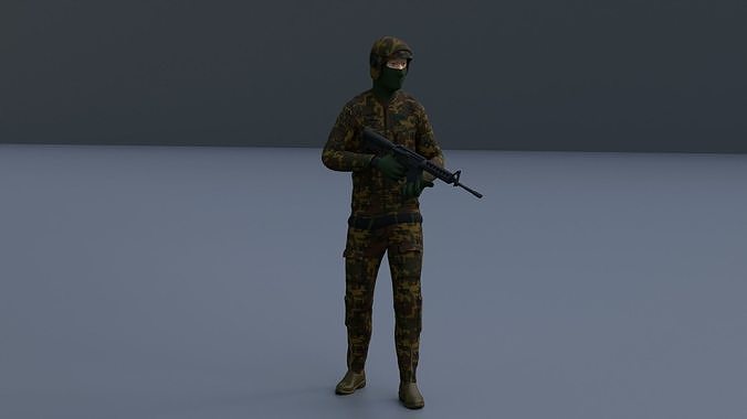 3D model Soldier - III VR / AR / low-poly | CGTrader
