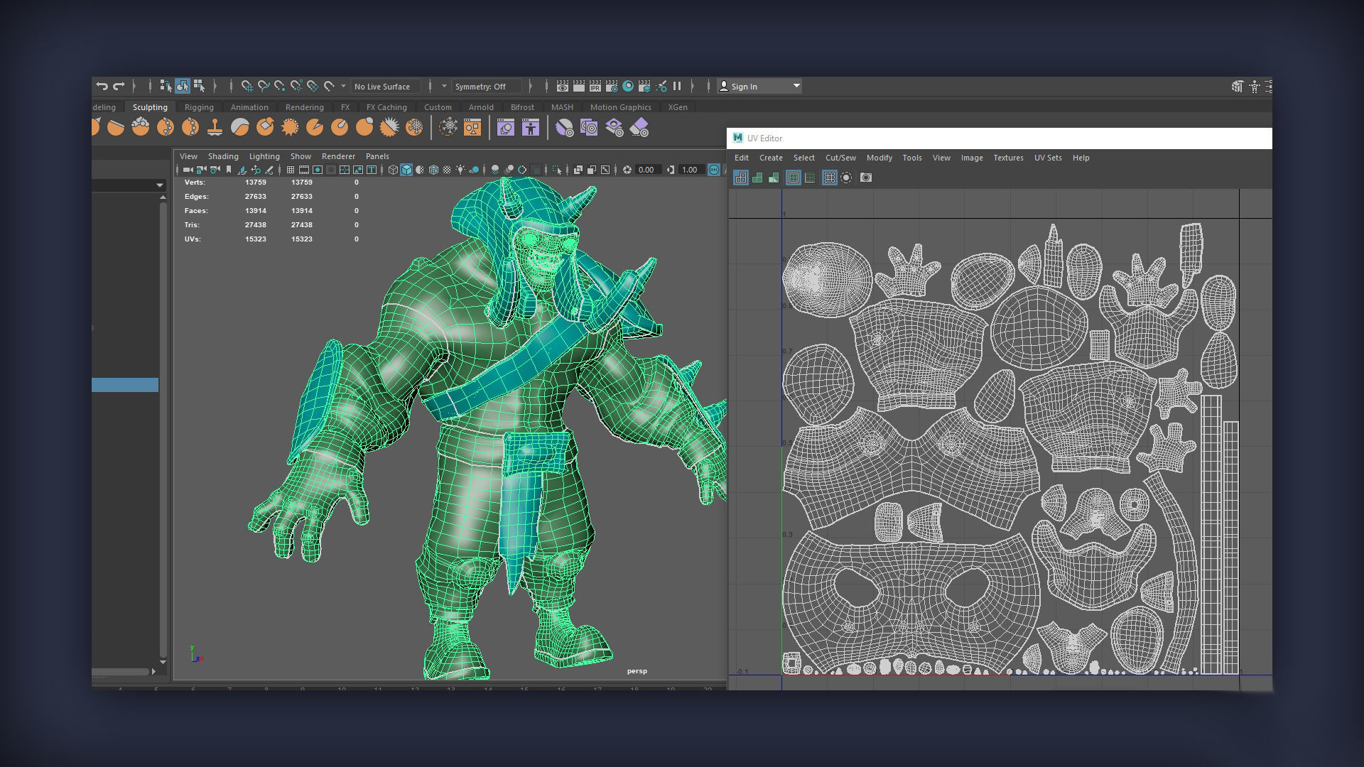 3D model Stylized fantasy character Ogre base mesh Low-poly 3D model VR ...
