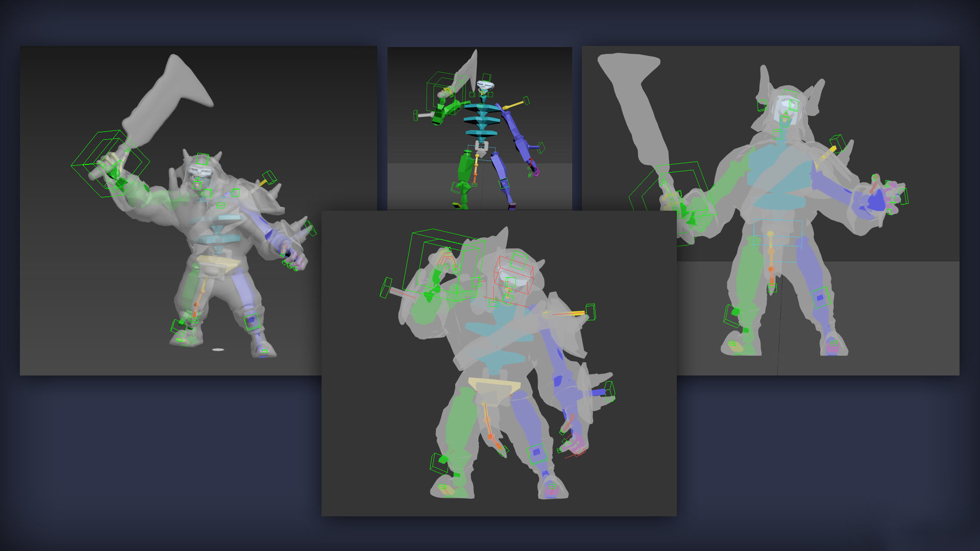 3D model Stylized fantasy character Ogre base mesh Low-poly 3D model VR ...