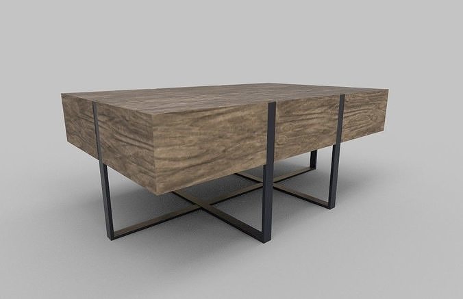 3D model Honey Brown Coffee Table Low Poly VR / AR / low-poly | CGTrader