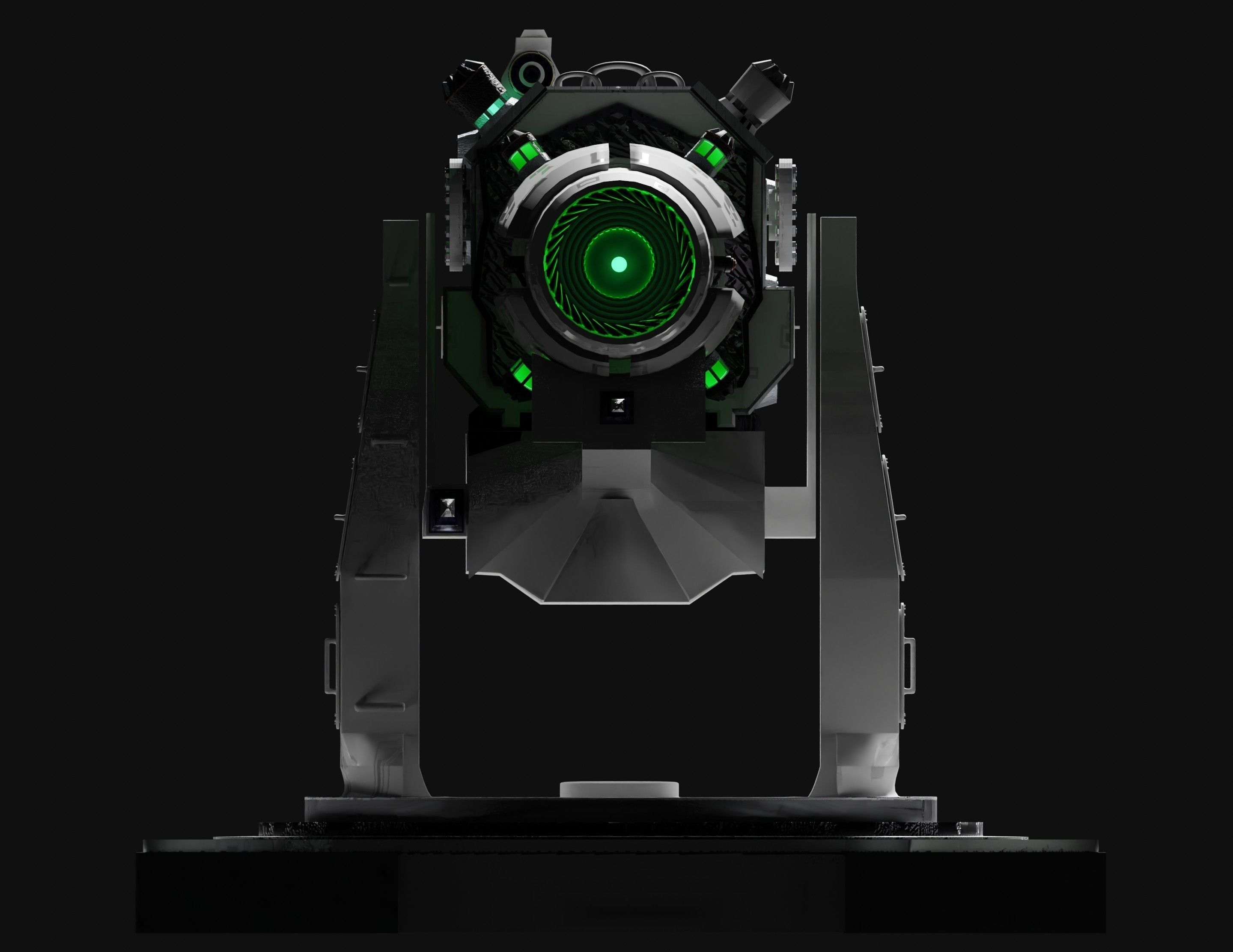 3D model Lunar base defence plasma turret 1 VR / AR / low-poly | CGTrader