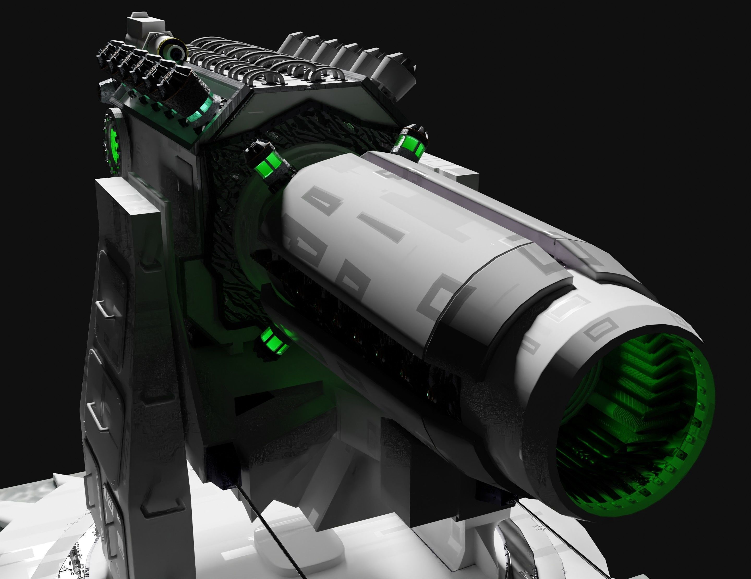 3D model Lunar base defence plasma turret 1 VR / AR / low-poly | CGTrader