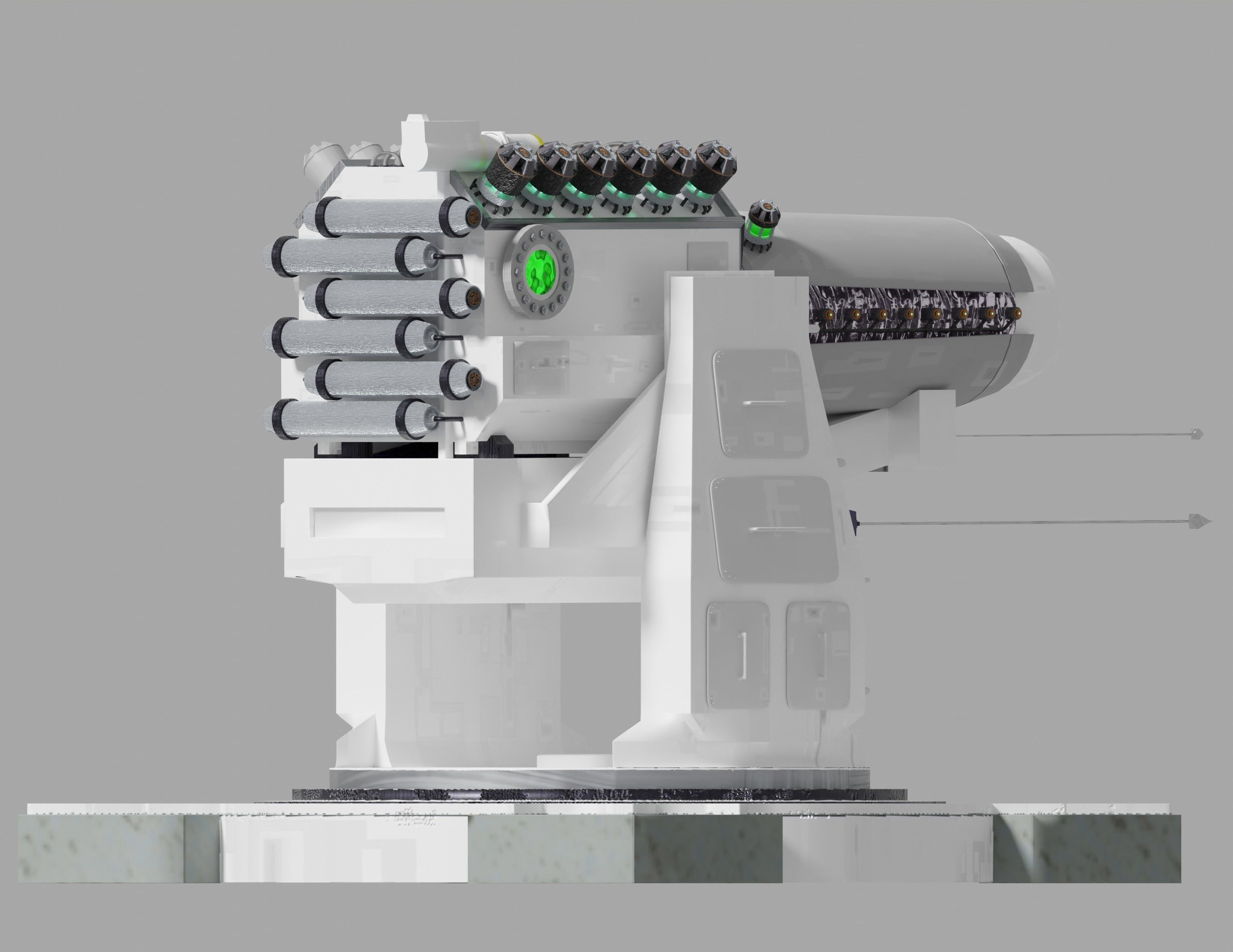 3D model Lunar base defence plasma turret 1 VR / AR / low-poly | CGTrader