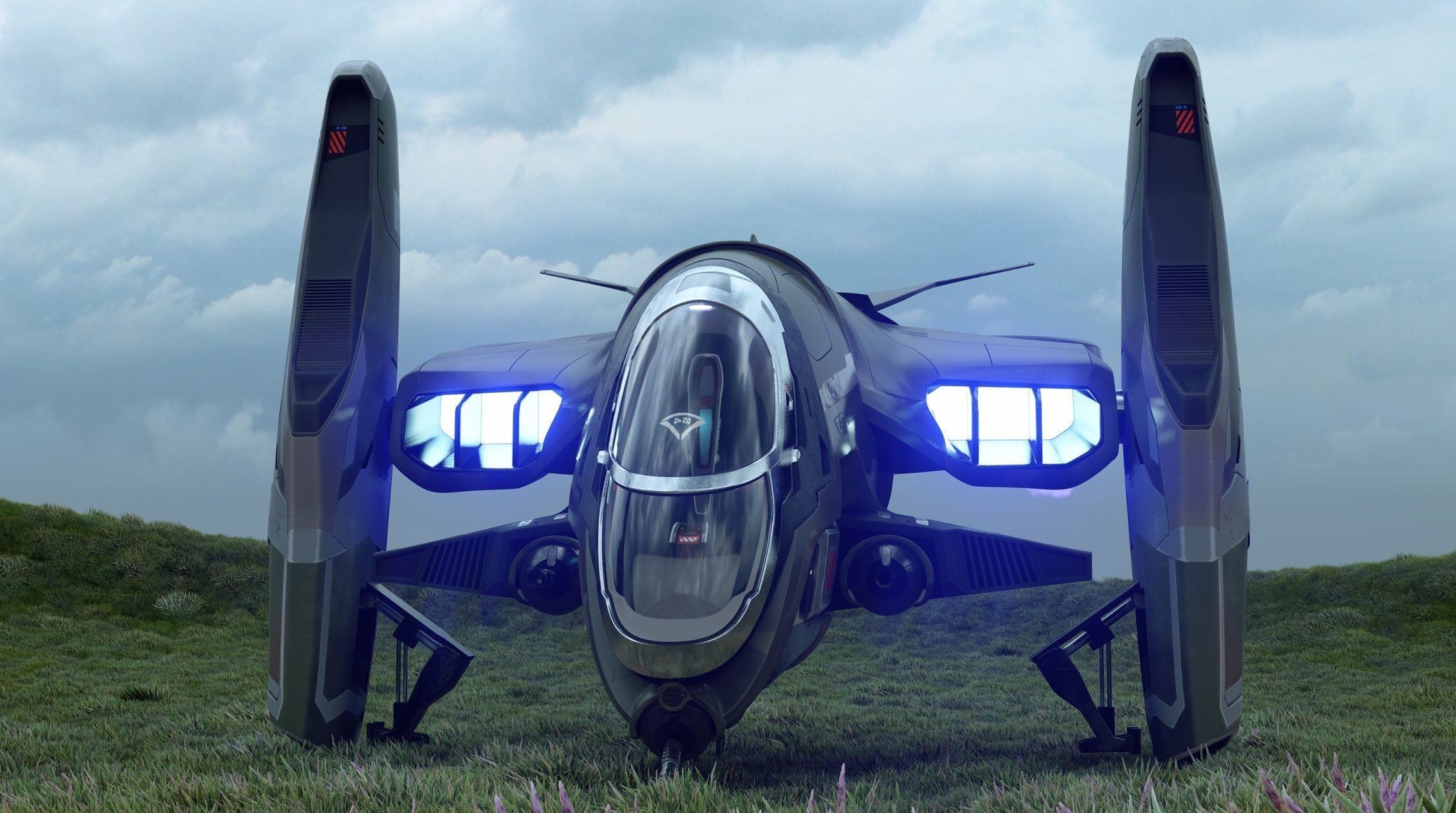 Sci-Fi Light Gunship G9 3D model | CGTrader