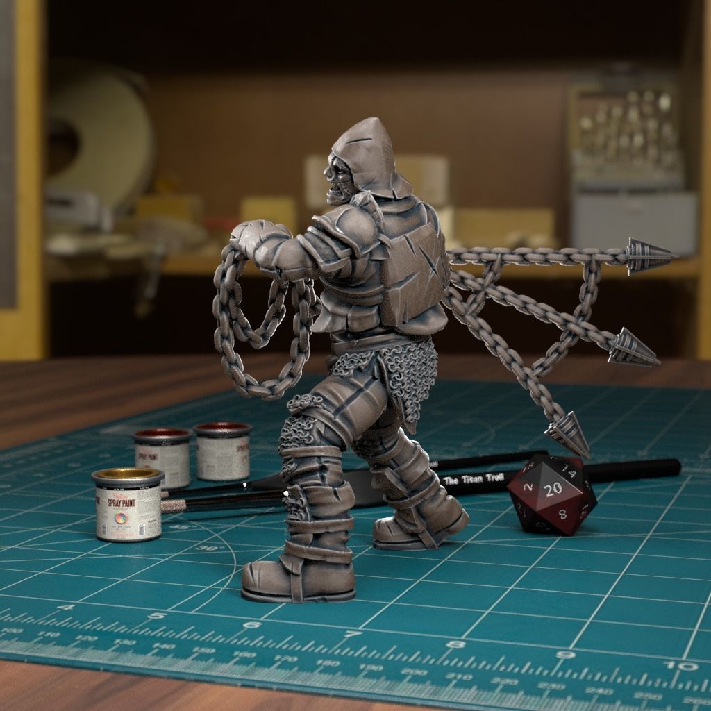 Pilgrim Wastelander Flail Soldier - Pre-Supported 3D model 3D printable ...