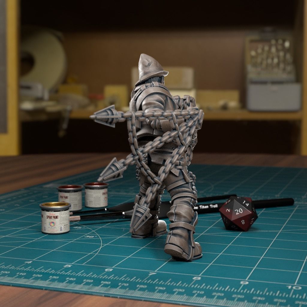 Pilgrim Wastelander Flail Soldier - Pre-Supported 3D model 3D printable ...
