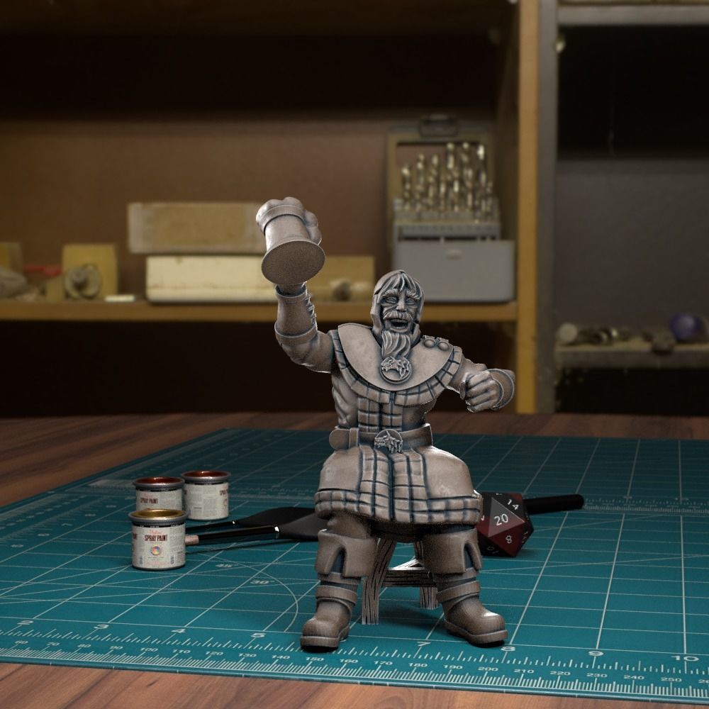 Drinking Guard Cheering - Pre-Supported 3D model 3D printable | CGTrader