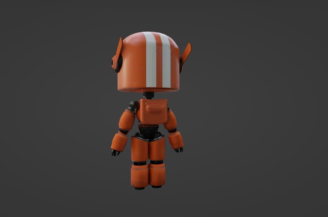 3D model SCI-FI red robot model from Love death and Robots VR / AR ...