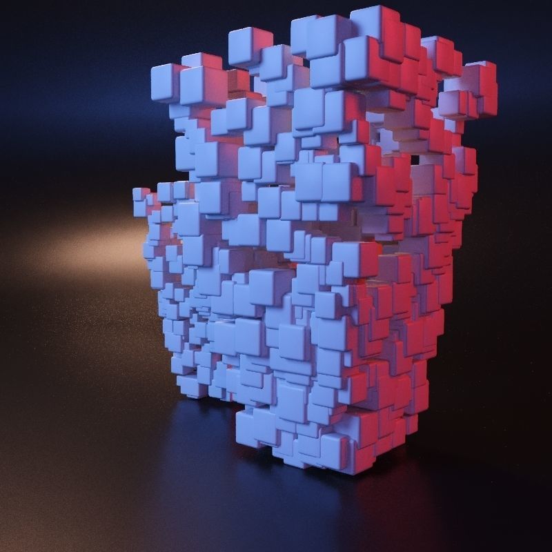Vase minecraft cubic set 3D model 3D printable | CGTrader