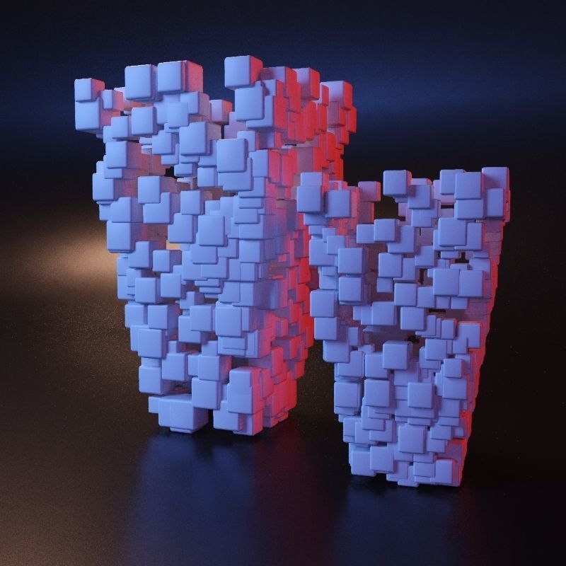 Vase minecraft cubic set 3D model 3D printable | CGTrader