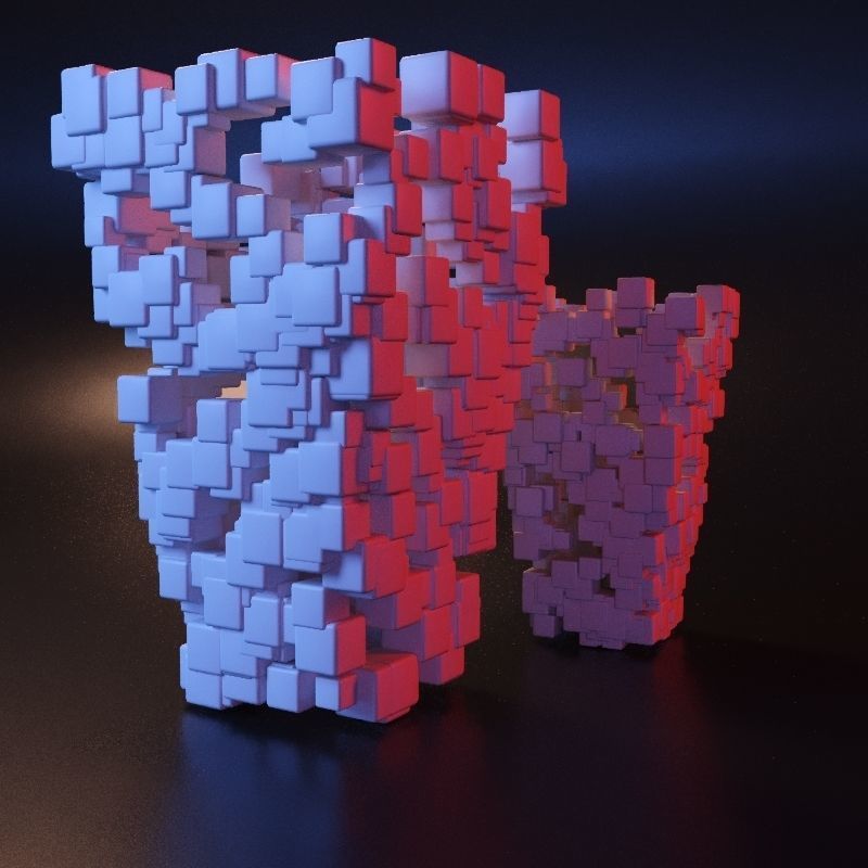 Vase minecraft cubic set 3D model 3D printable | CGTrader